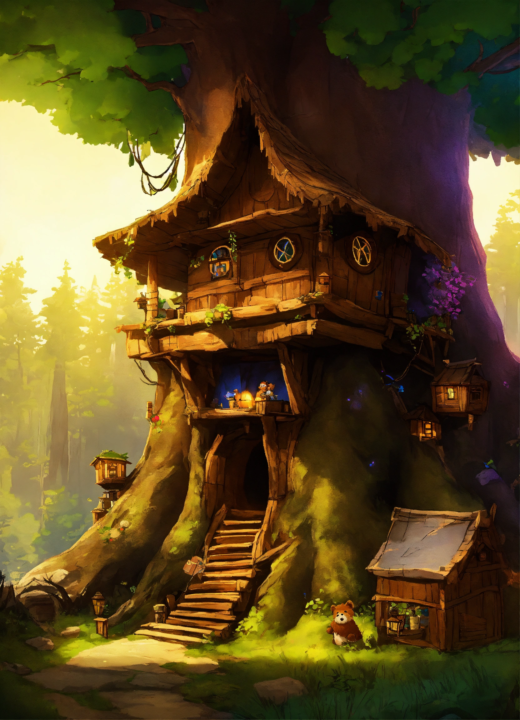 Lexica - MMO game with online players. treehouse. Ori. Ewok village ...