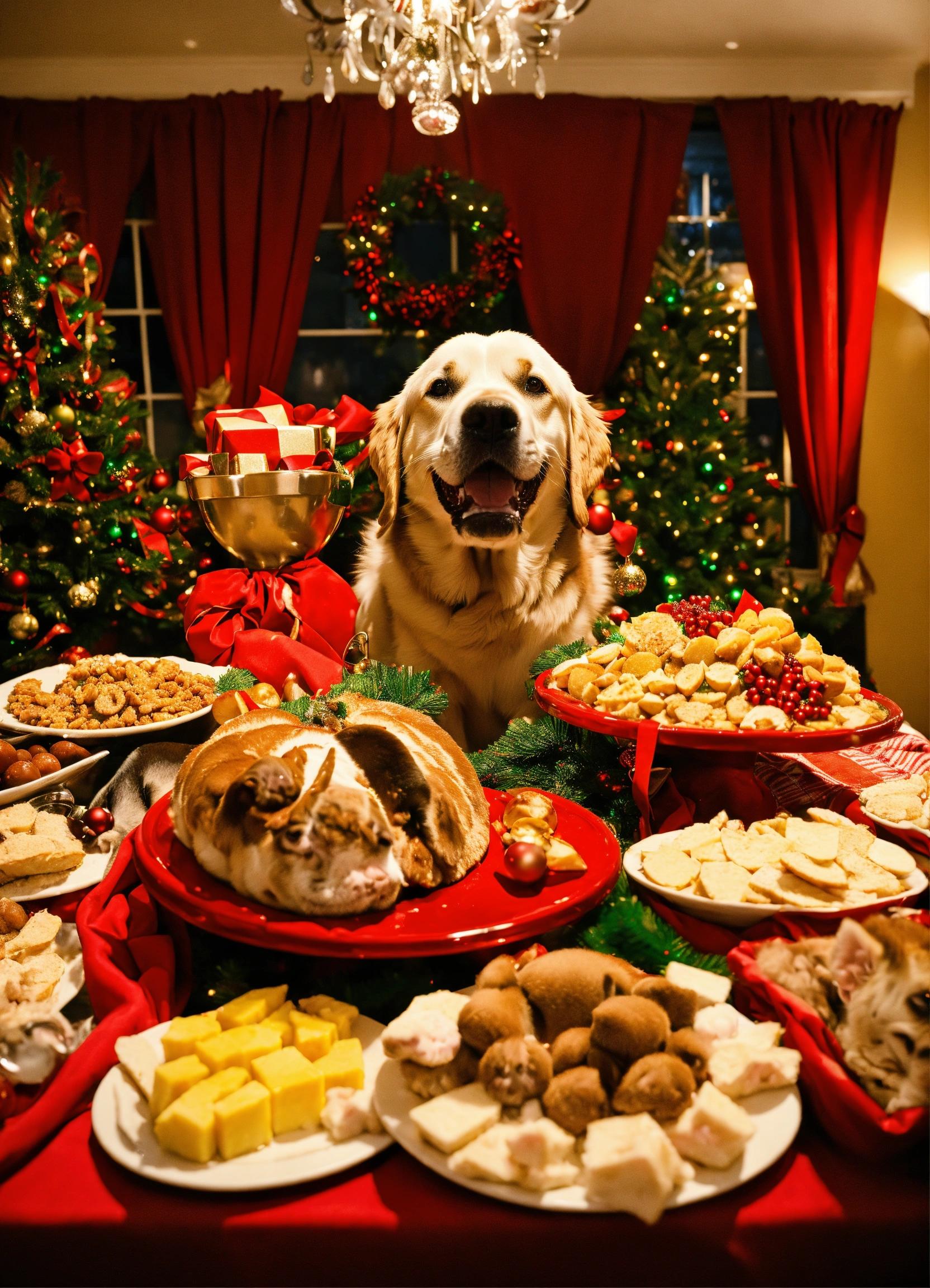 Lexica - Christmas dog buffet grandiose