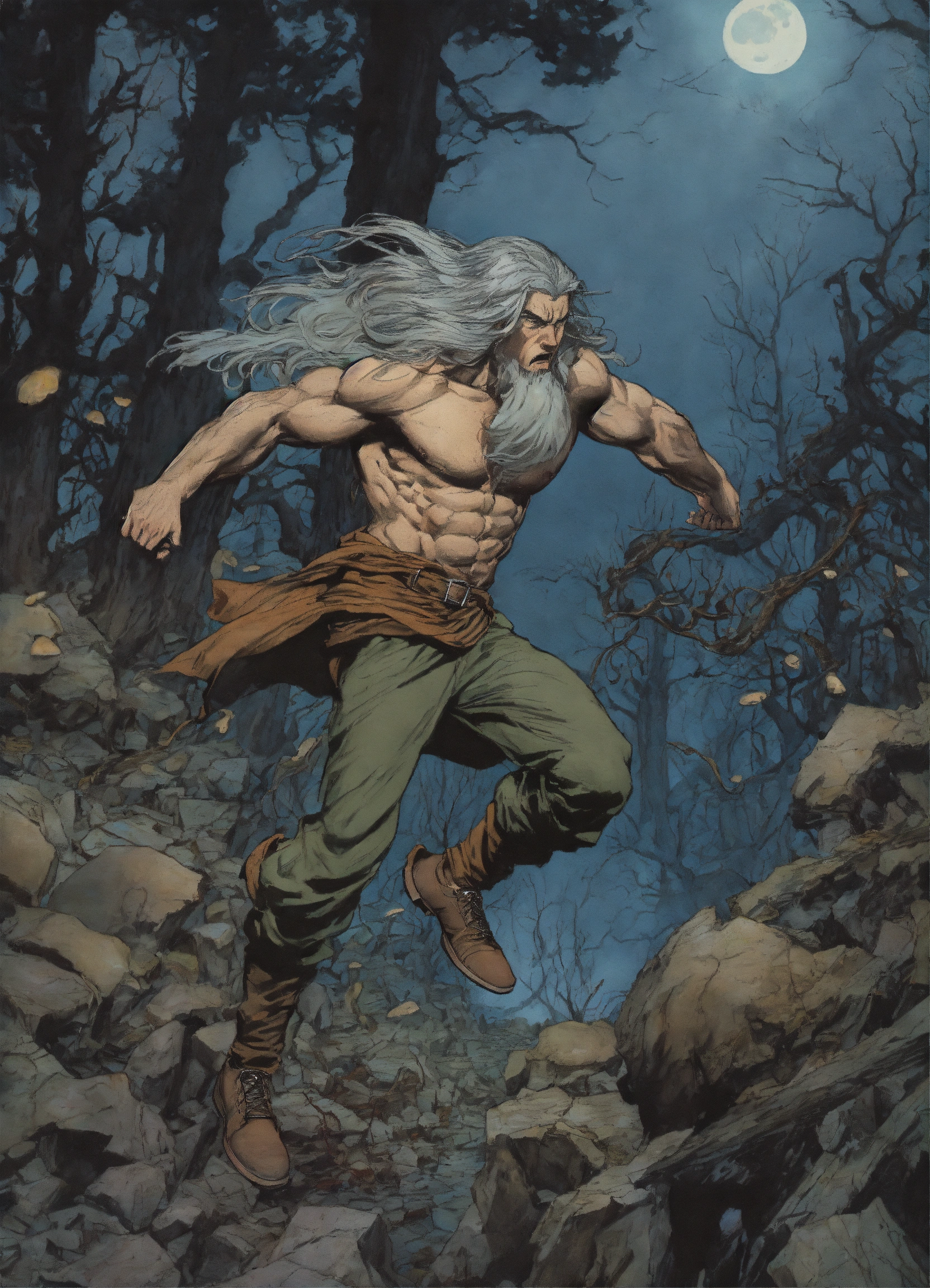 Lexica - In the style of Barry Windsor Smith, in an active pose a ...