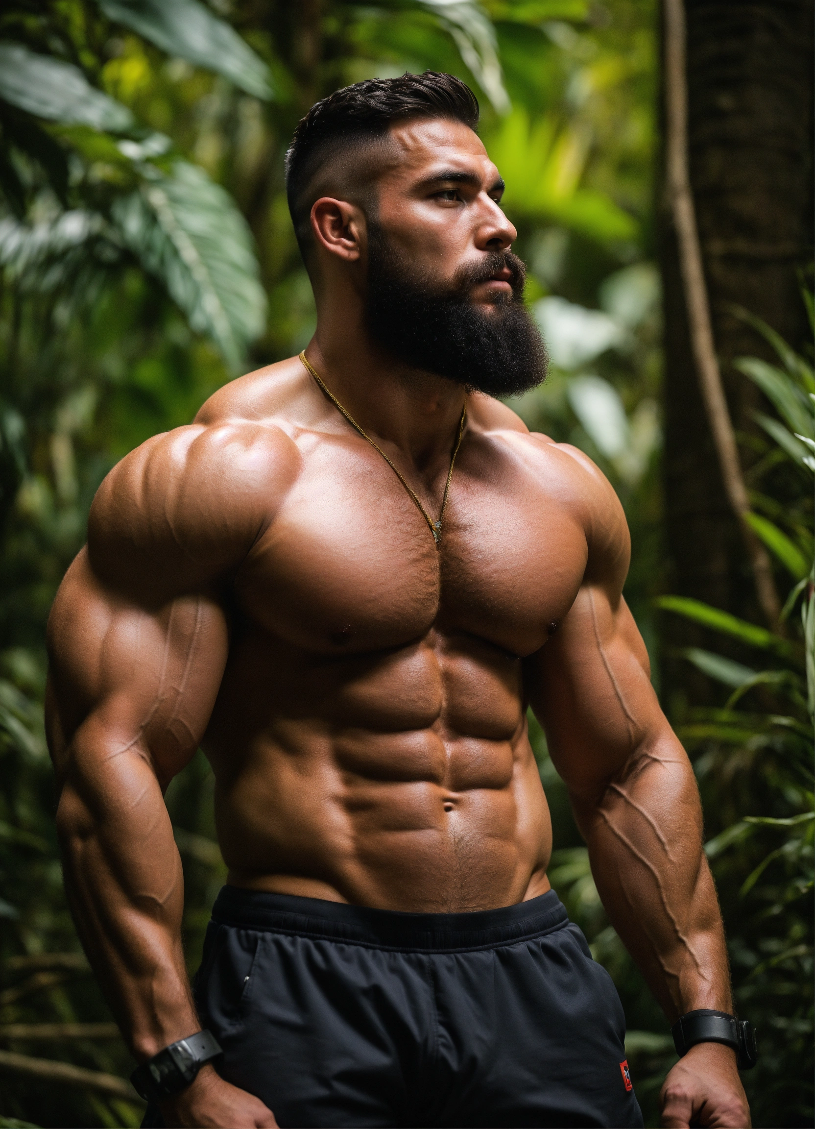 Lexica - 30-year-old man with big muscles, big bodybuilder, colombian ...
