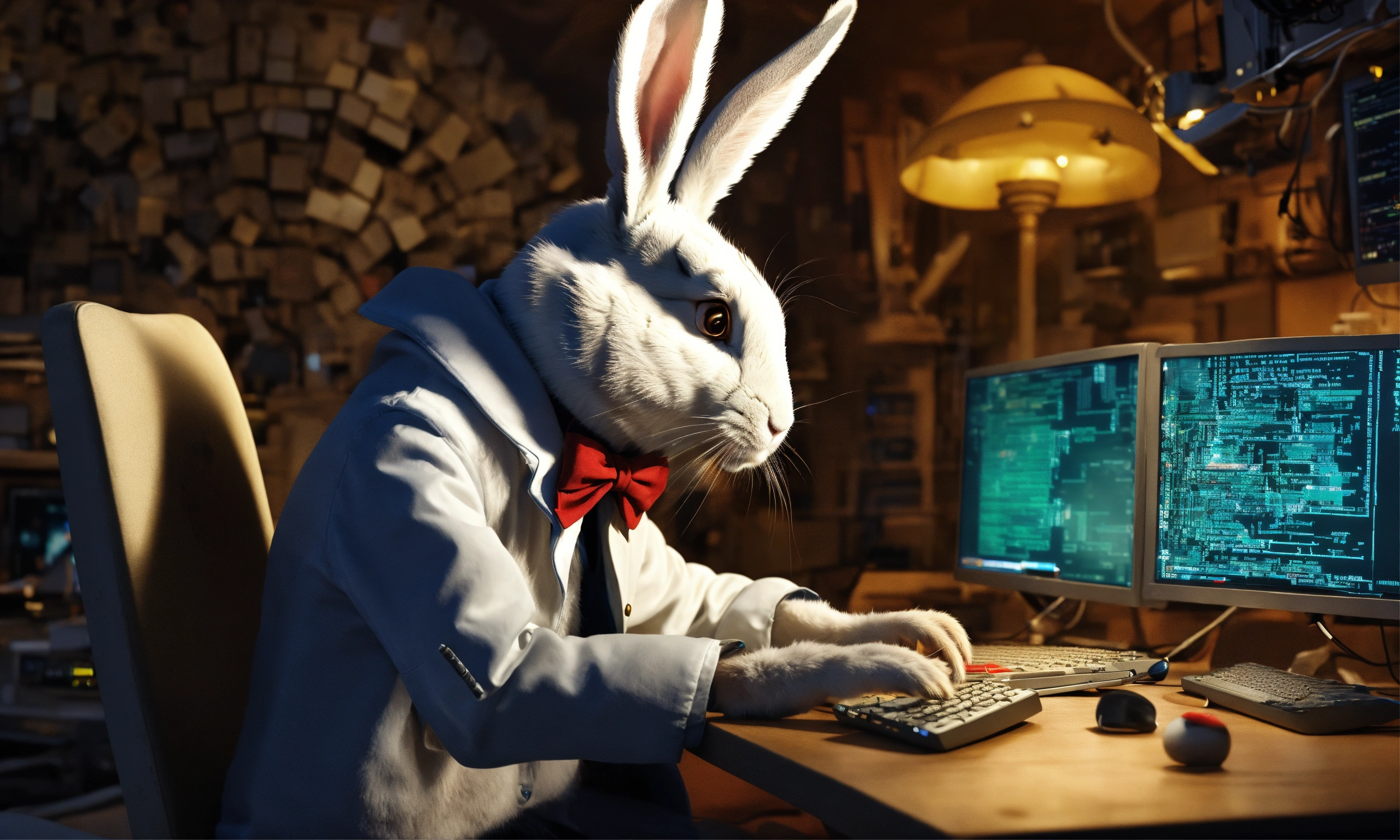 Lexica - A white rabbit from Alice in Wonderland is a software ...