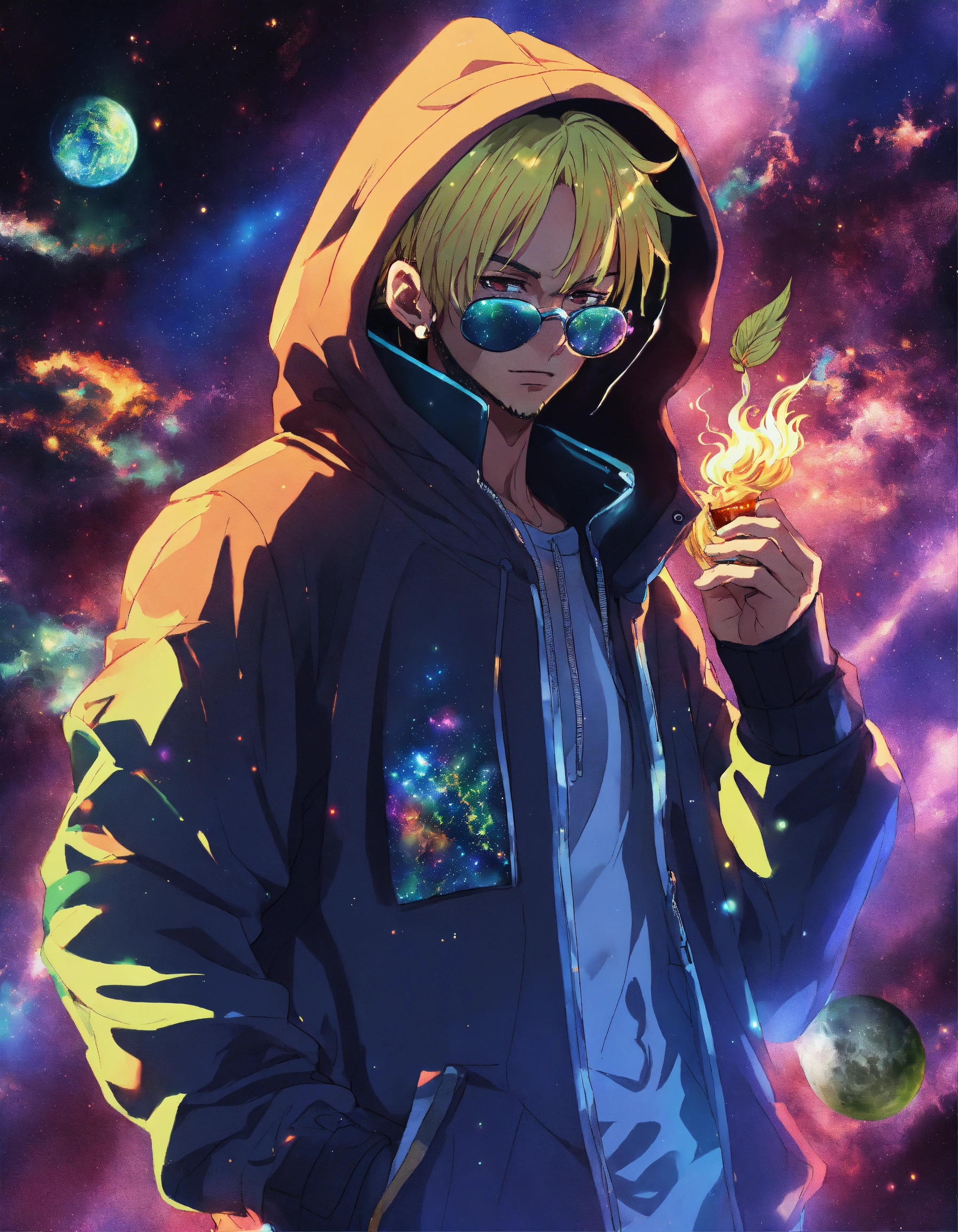Lexica - Profile image of a cyberpunk anime character wearing a hoodie ...