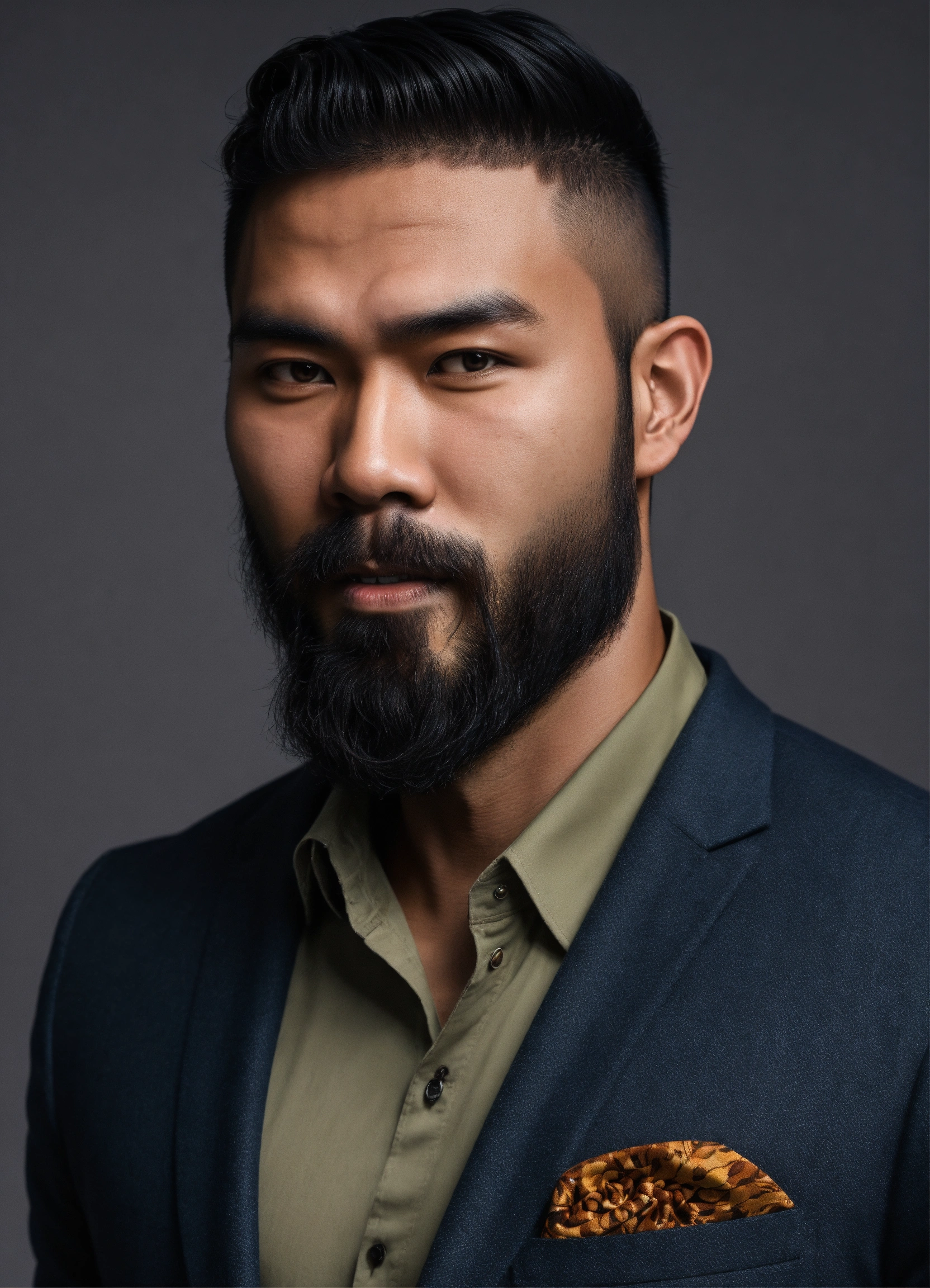 Lexica - Dark-skin Asian man in his late 30s Broad muscular build Well ...