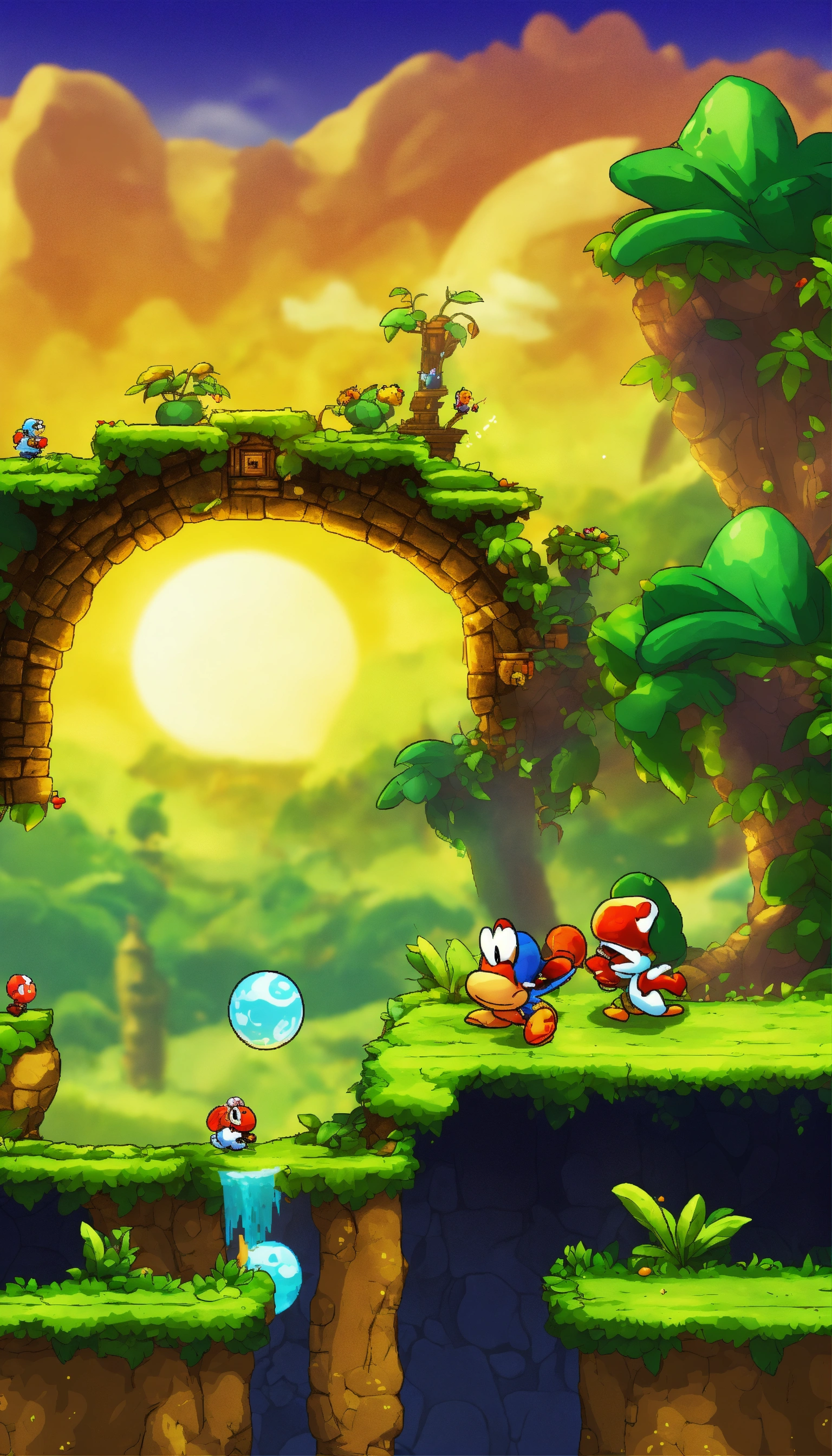 Lexica - Side-scrolling Rayman style platform game featuring Yoshi.