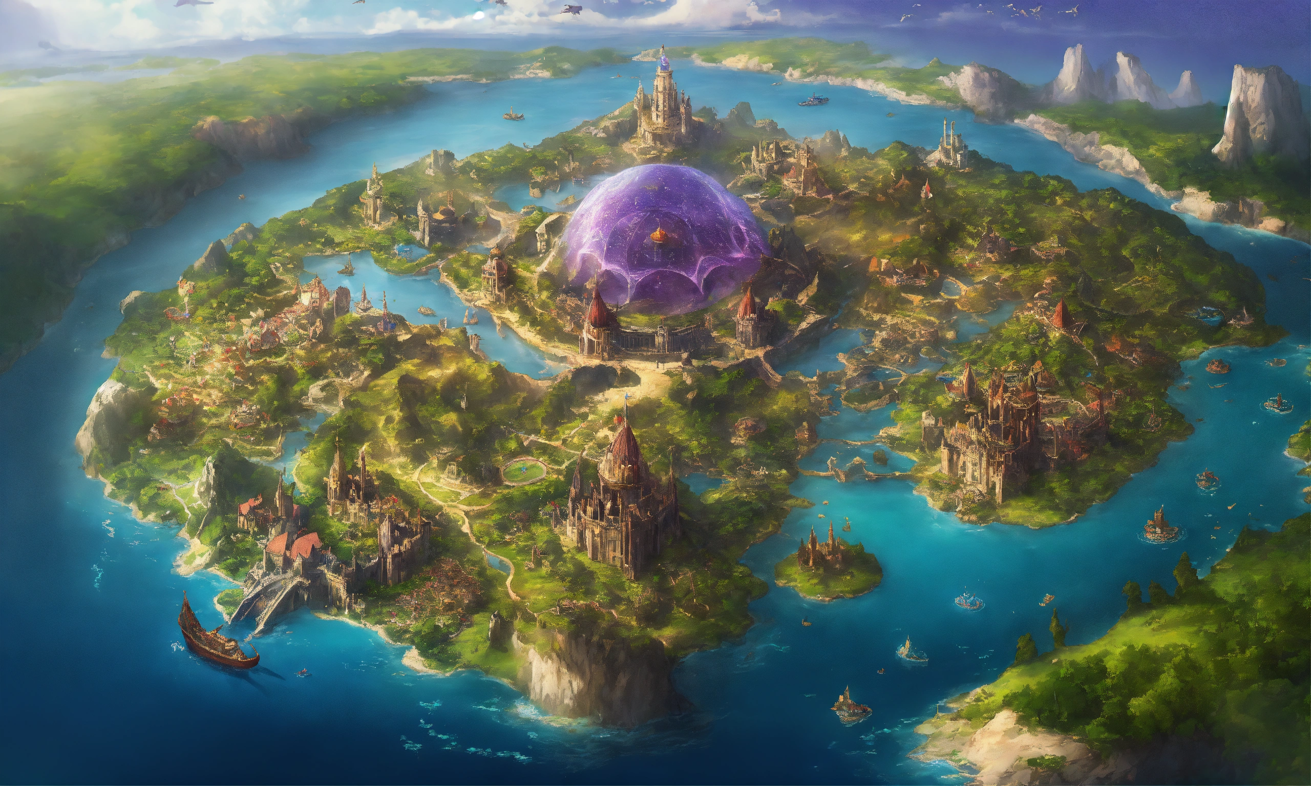 Lexica - Fantasy Map of a magical world called Eden, with 9 kingdoms ...