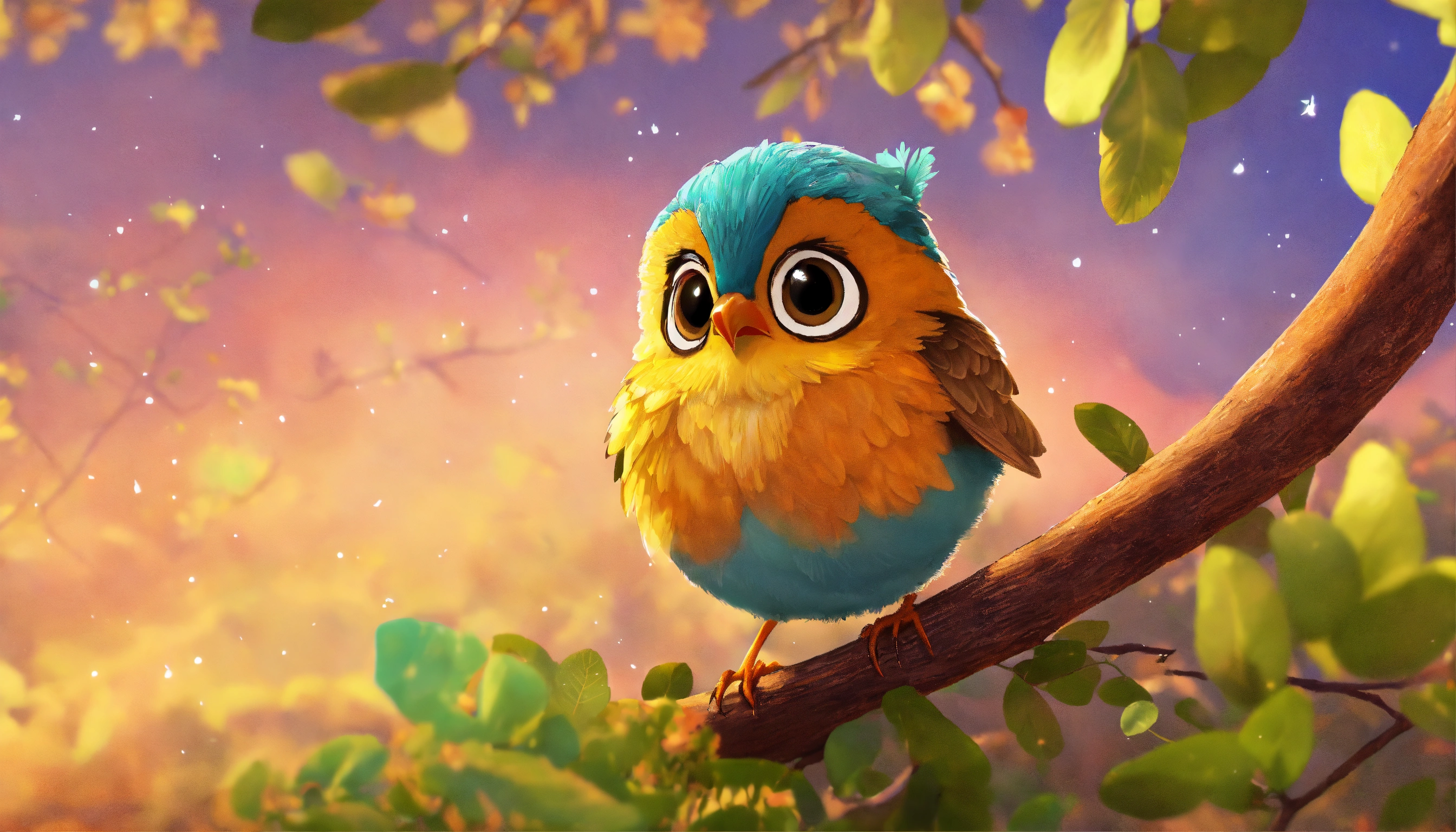 Lexica - Hello, birdie. He sings on the tree branch, making a cozy nest ...