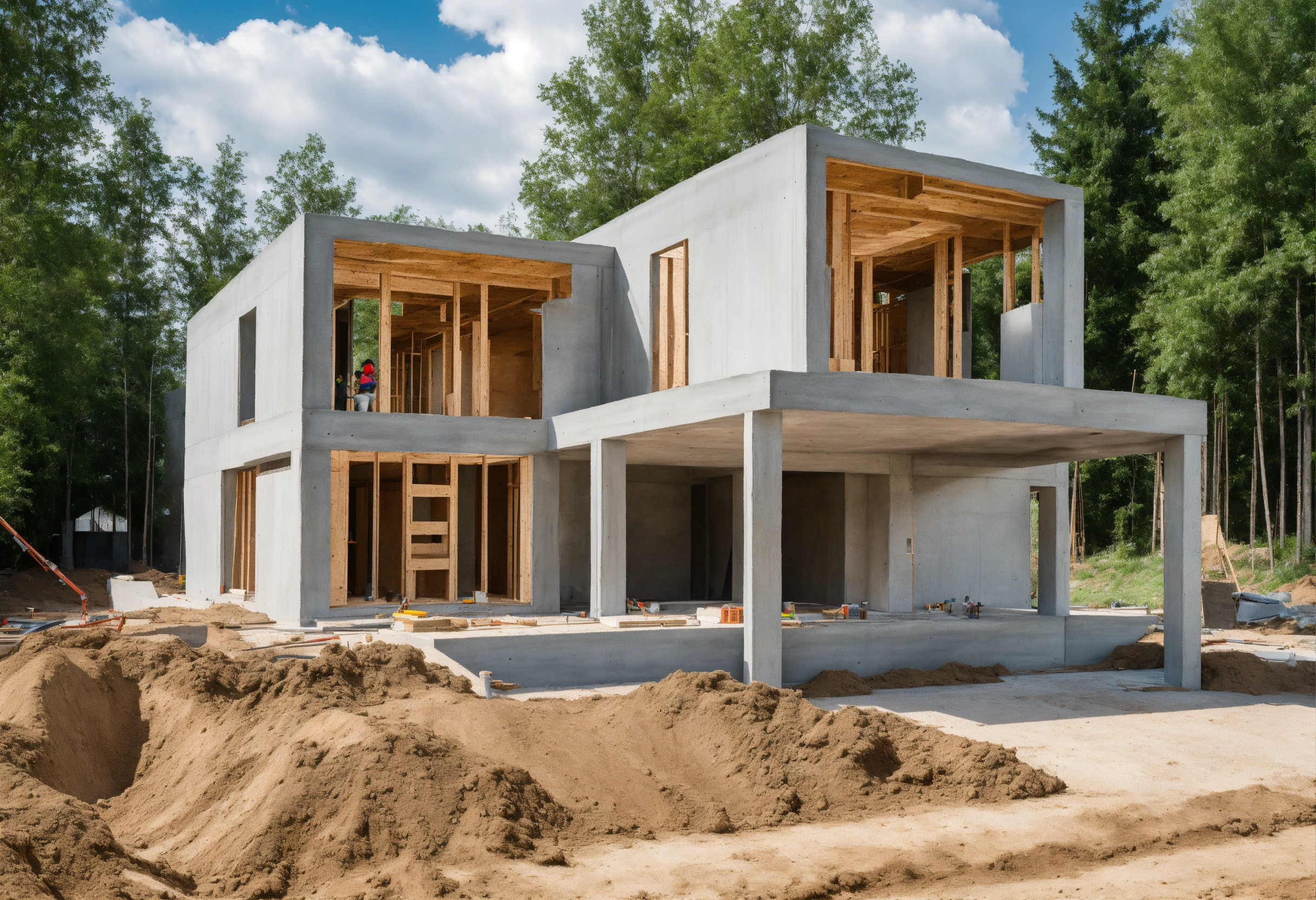 Lexica - Construction of a family concrete house