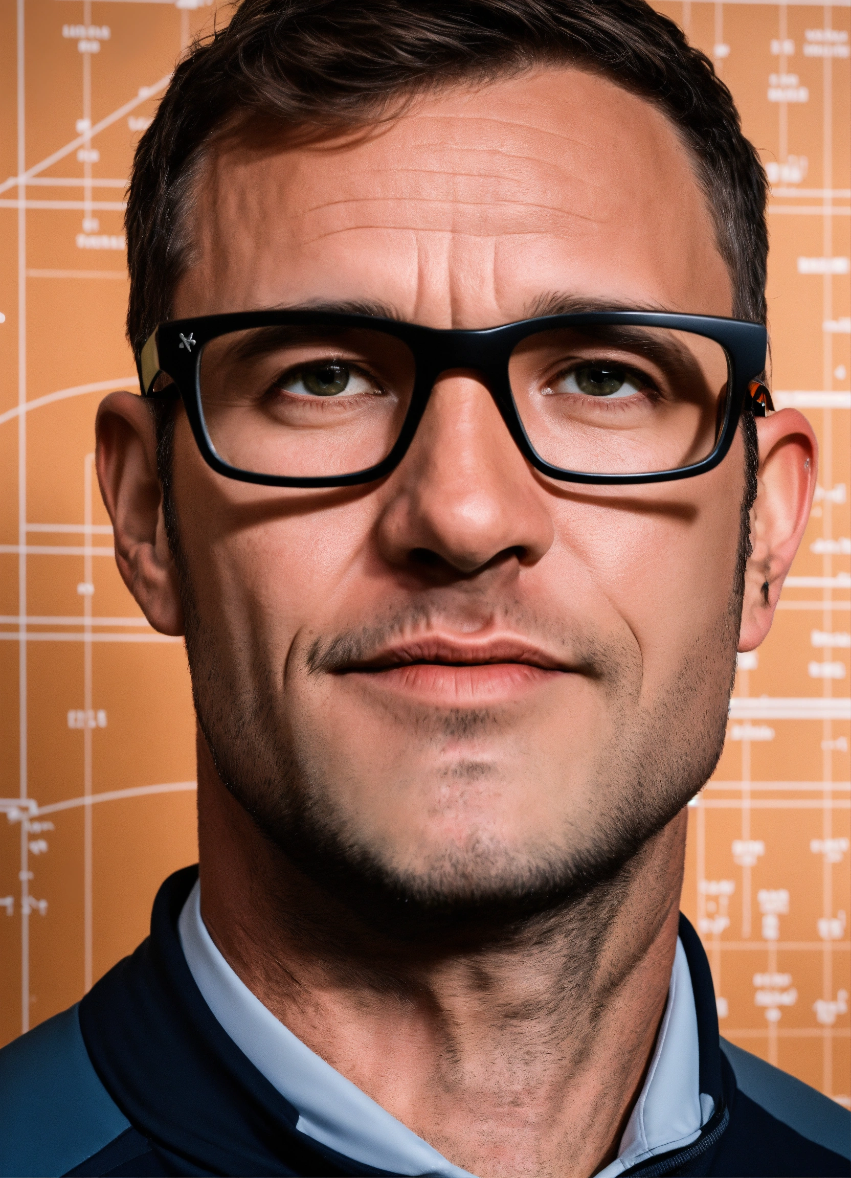 Lexica - Portrait of a french rugby coach wearing a pair of oversized ...