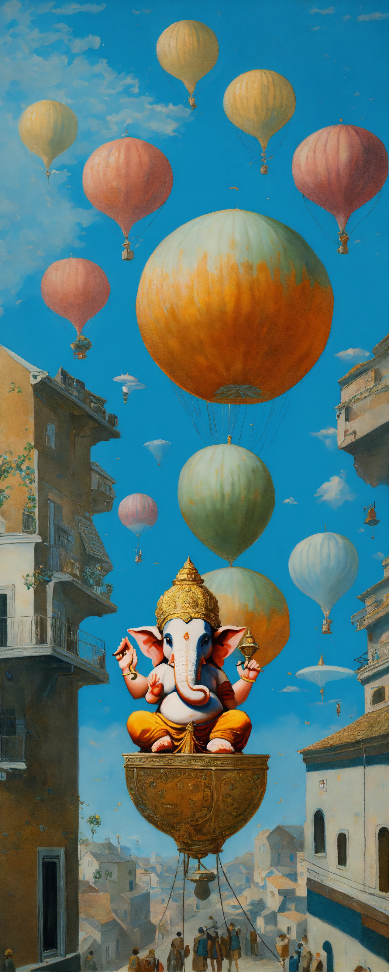 Lexica - Ultra-detailed illustration of "Ganesha with a jetpack" in a ...