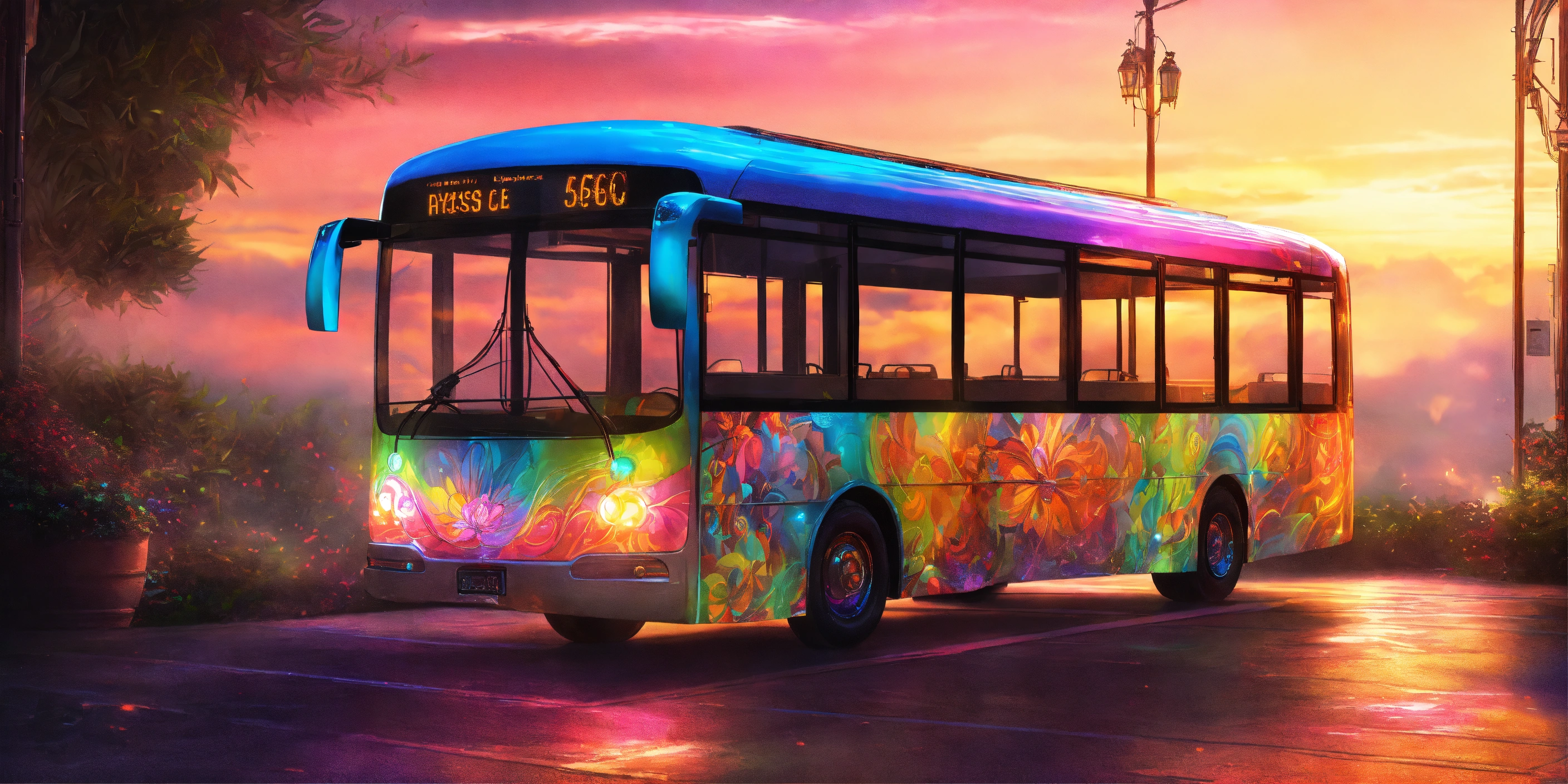 Lexica - Fully transparent glass bus, concept design, hyperdetailed ...