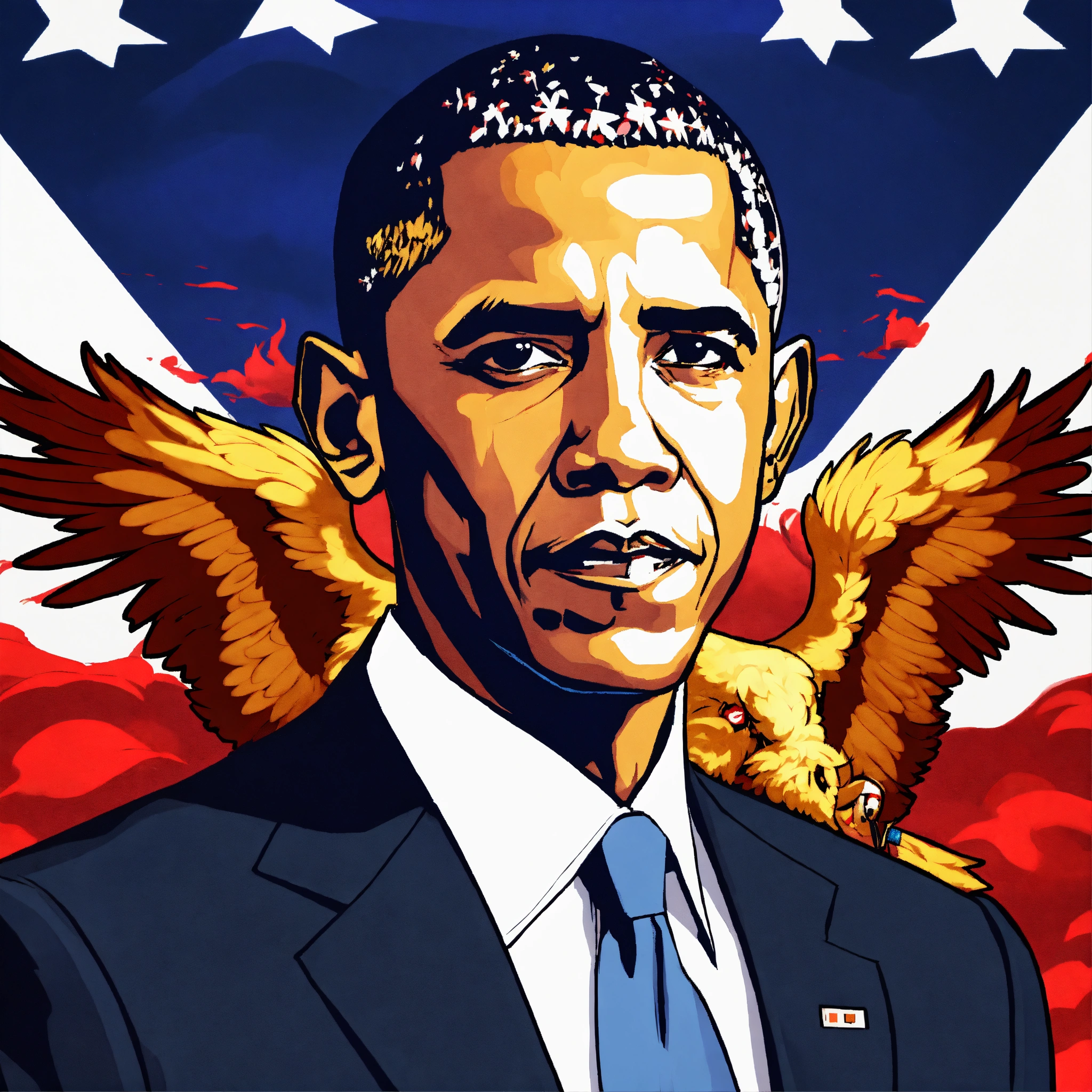 Lexica - Barack obama in evil anime style