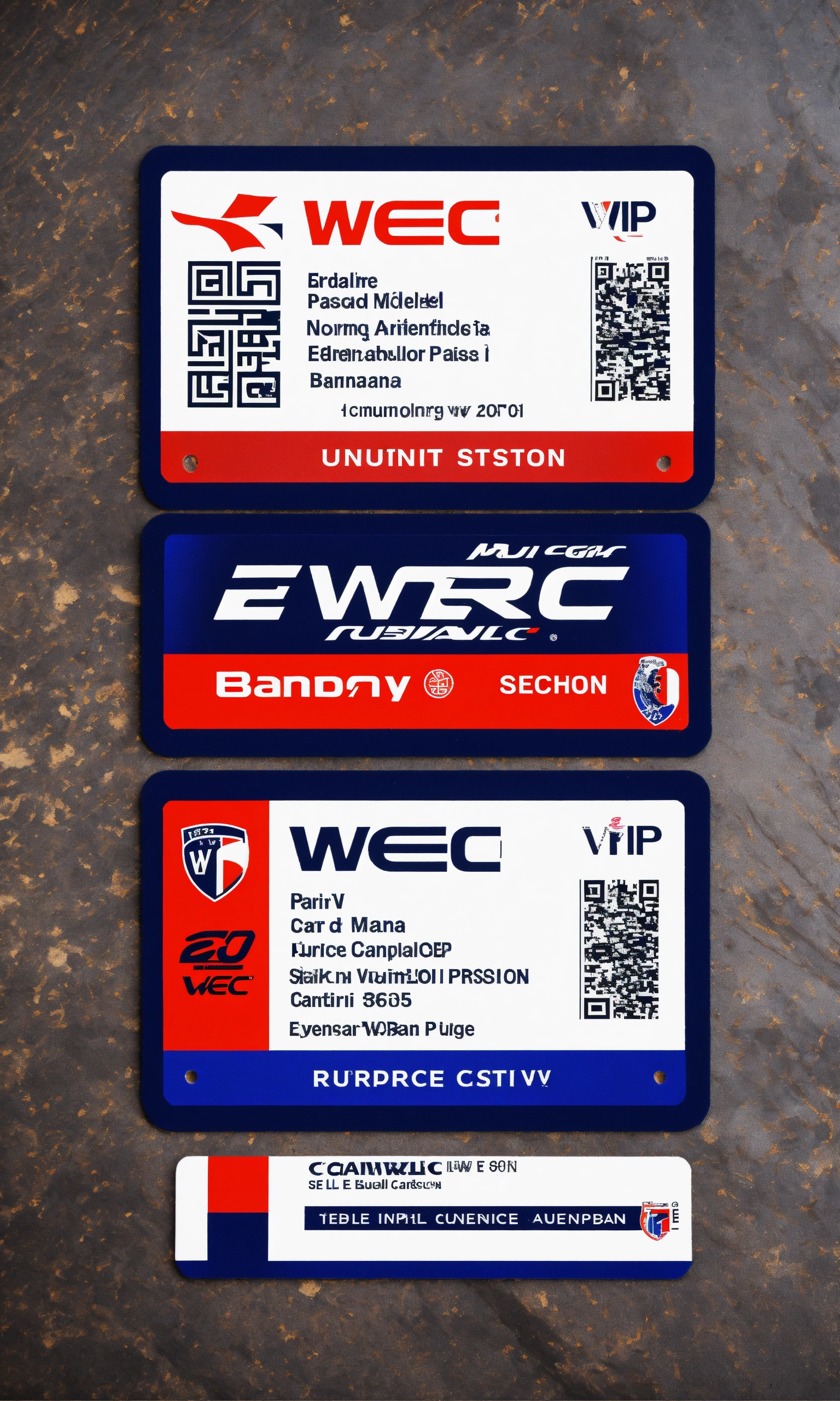 Lexica - WEC World endurance championship card VIP ID pass, red white ...