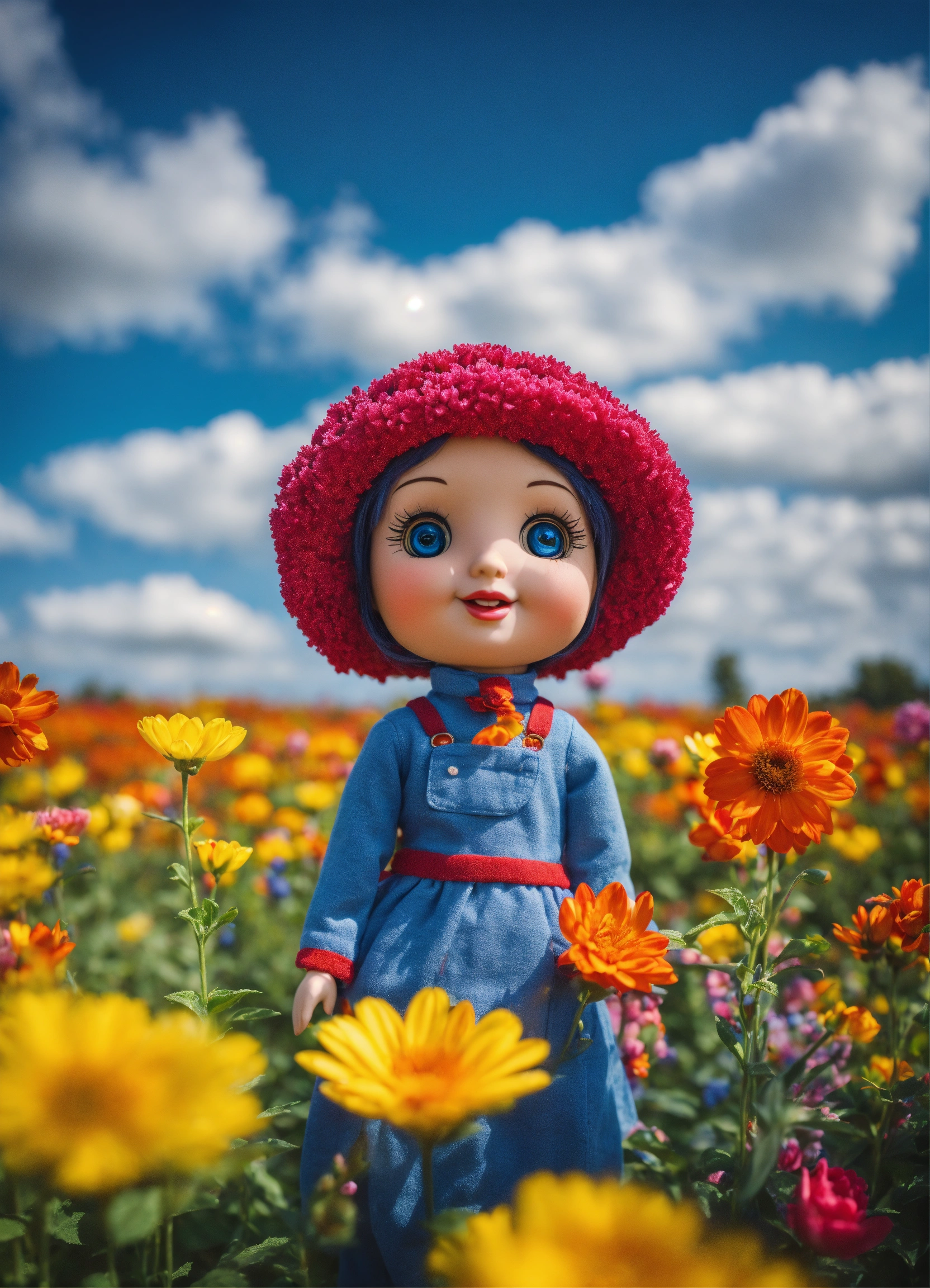 Lexica - Happy funny Lovely doll, happy, surrounded by a colorful ...