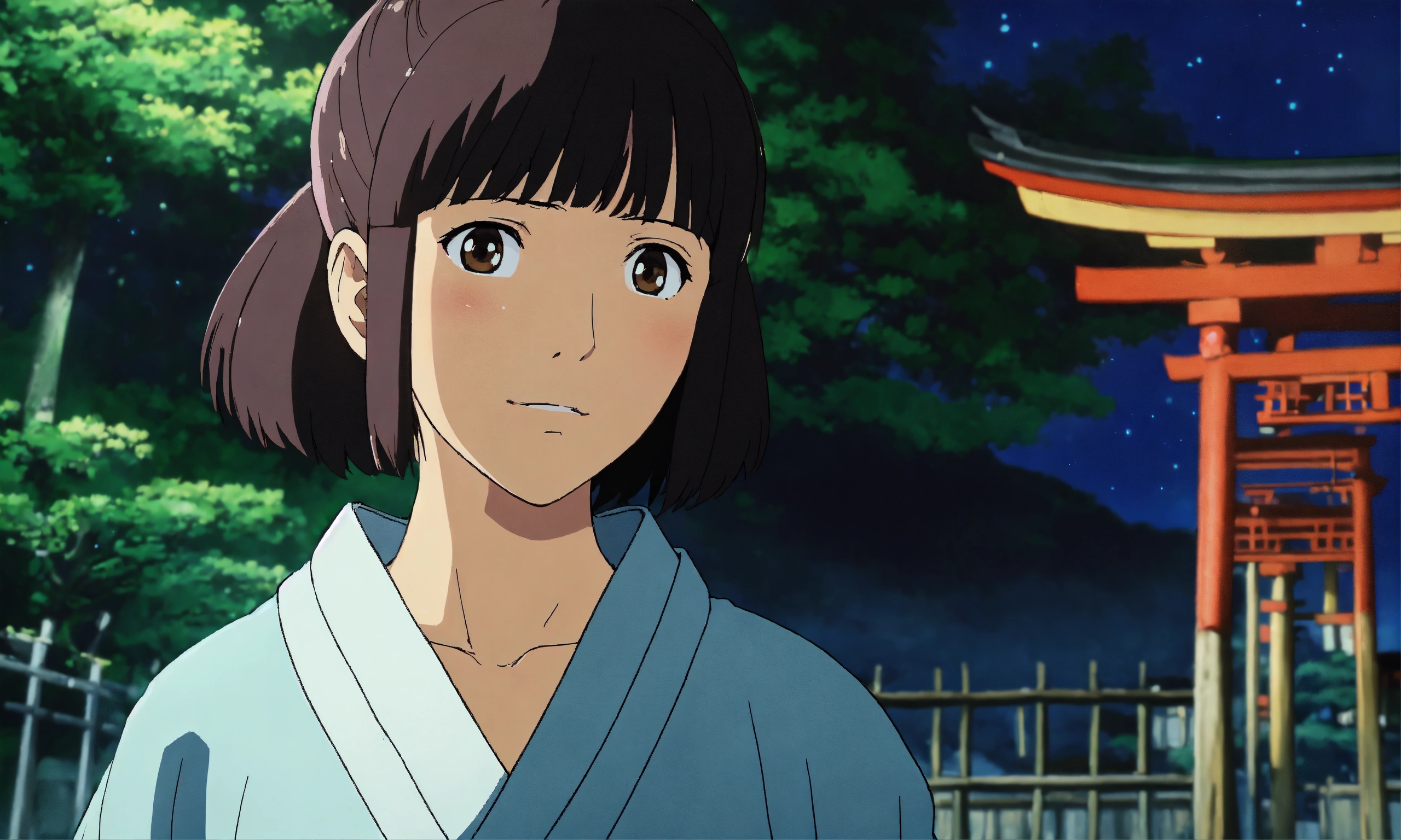 Lexica - Hayao Miyazaki anime screenshot girl enjoying, She wearing ...