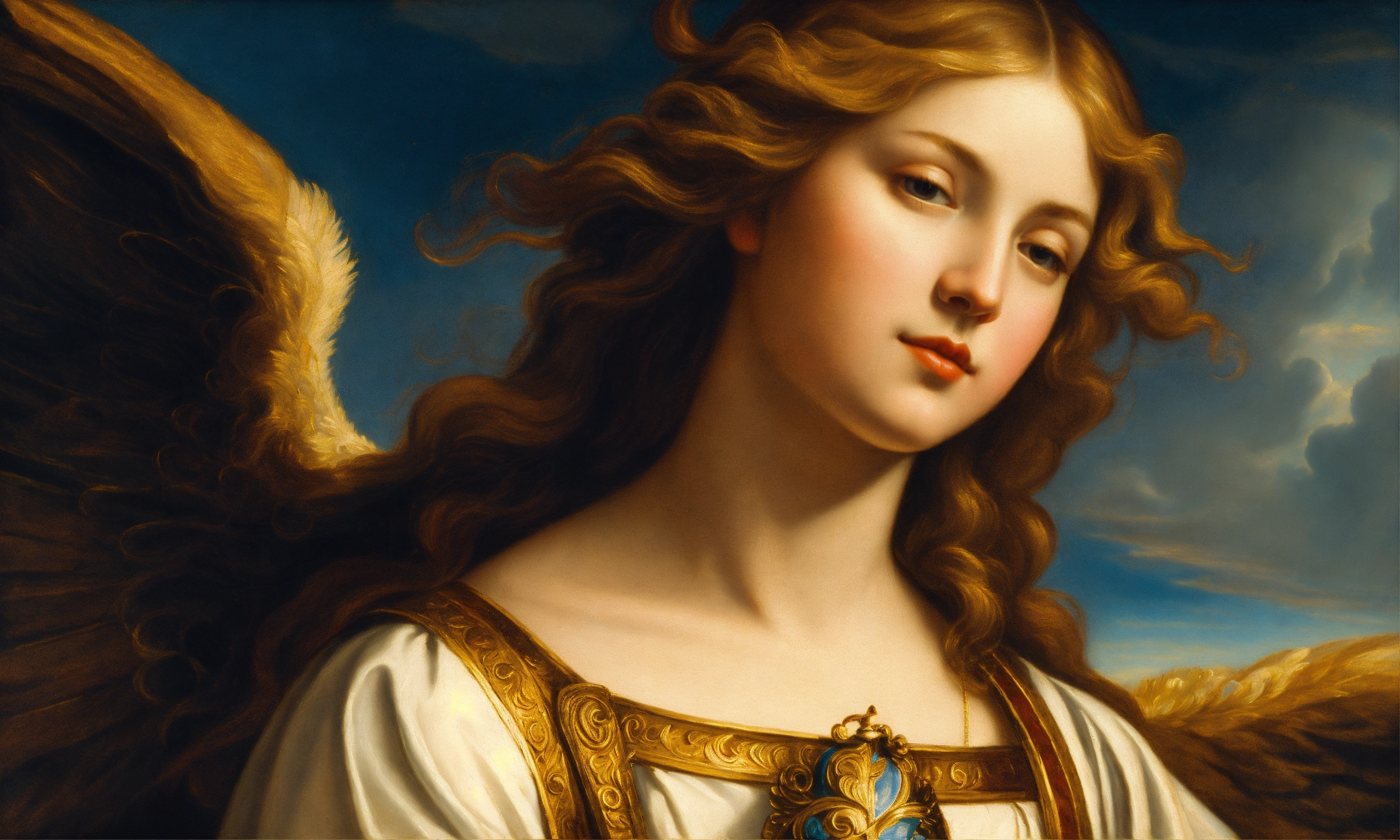 Lexica - Renaissance oil painting portrait of an angel from heaven