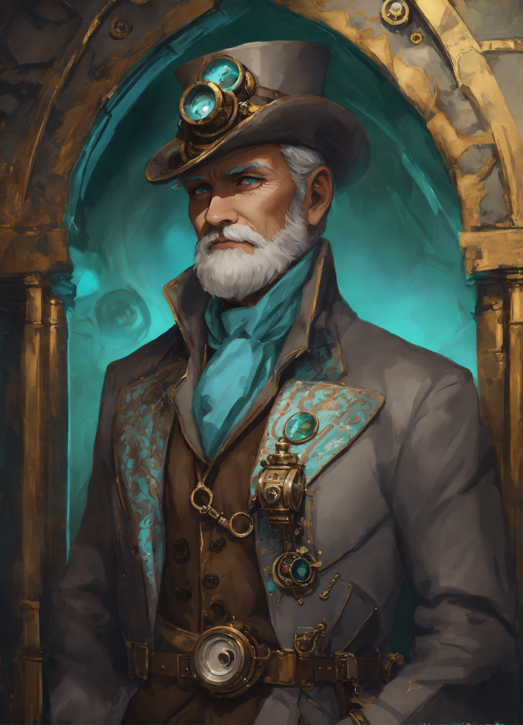 Lexica - A detailed portrait of old male and female solid grey color ...