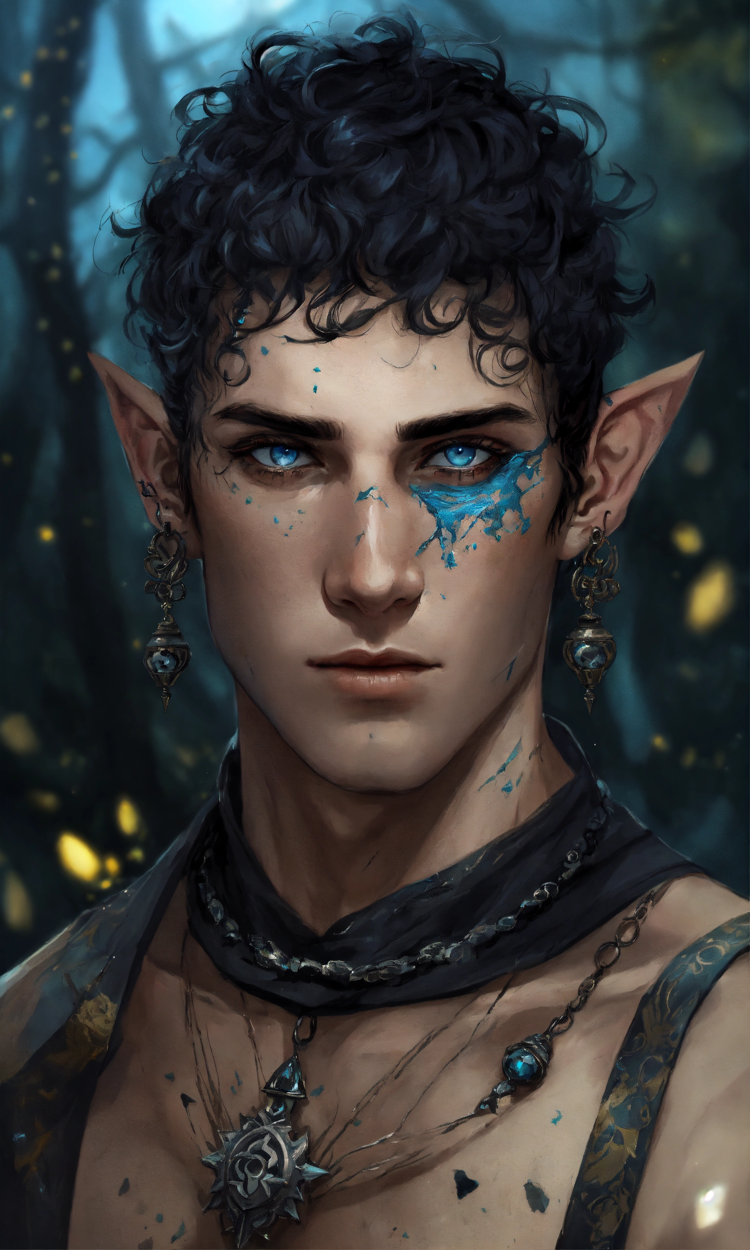 Lexica - Fantasy portrait of a gaunt male elf, sickly thin, scrawny ...