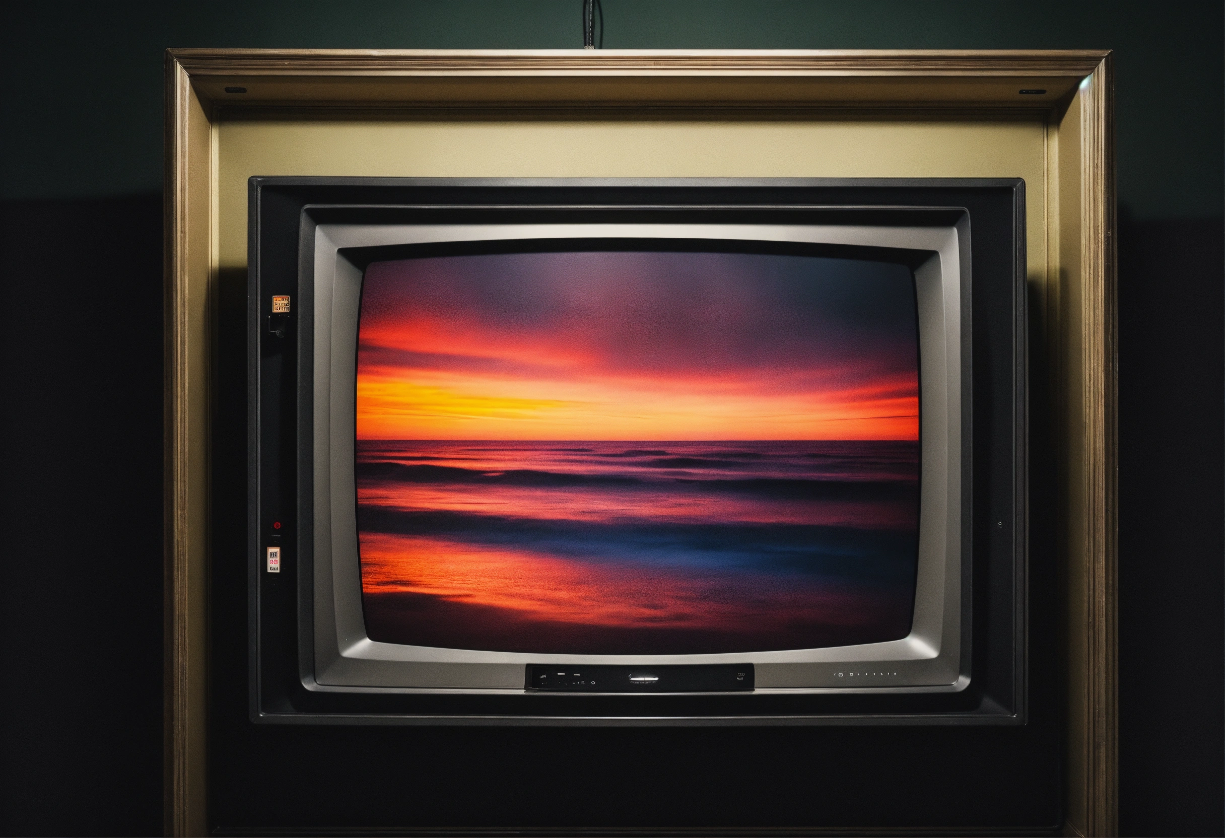 Lexica - Television screen, screen frame only, off black, reflective ...