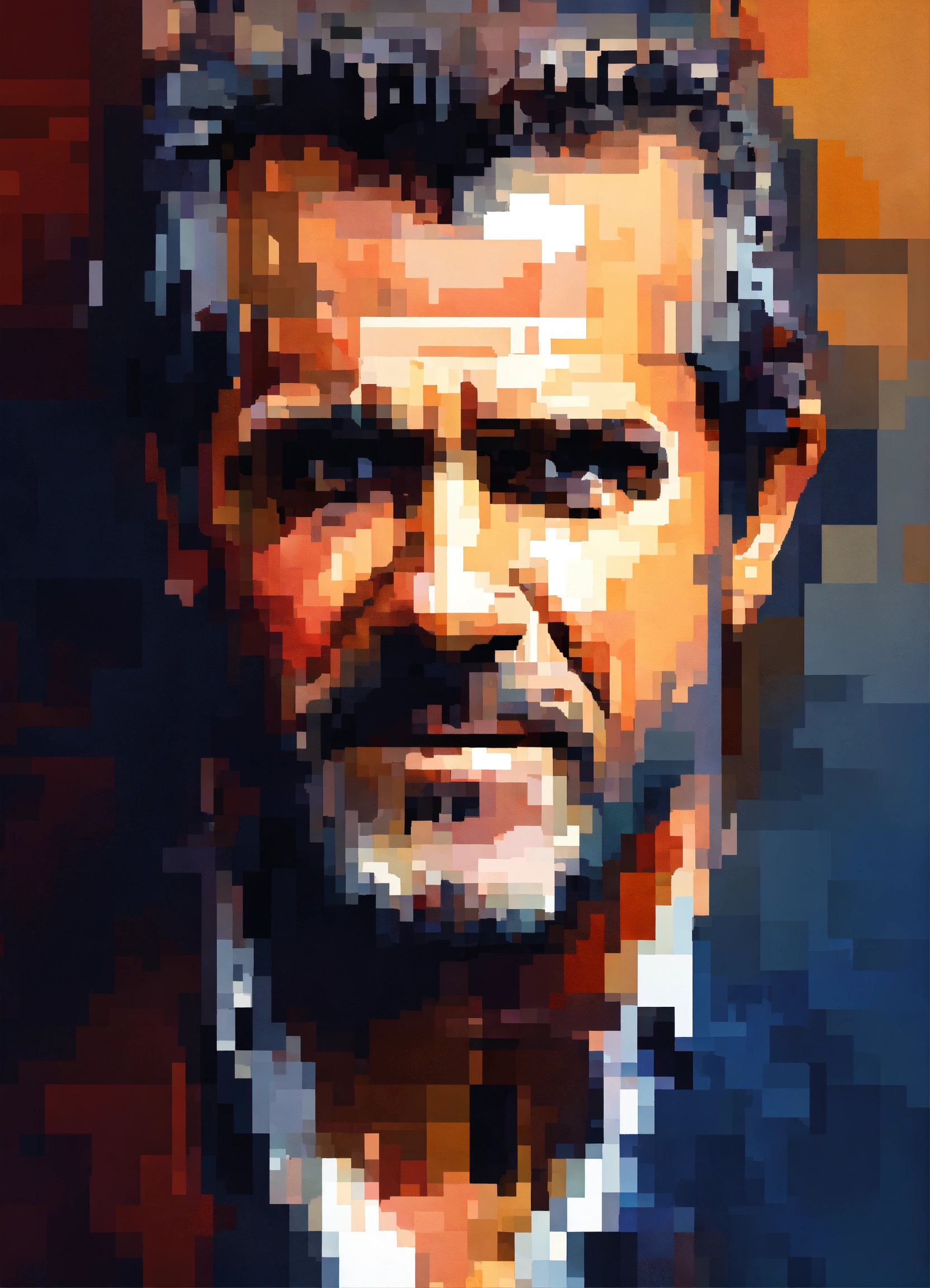 Lexica - Portrait of mel gibson verry abstract pixel style 3d