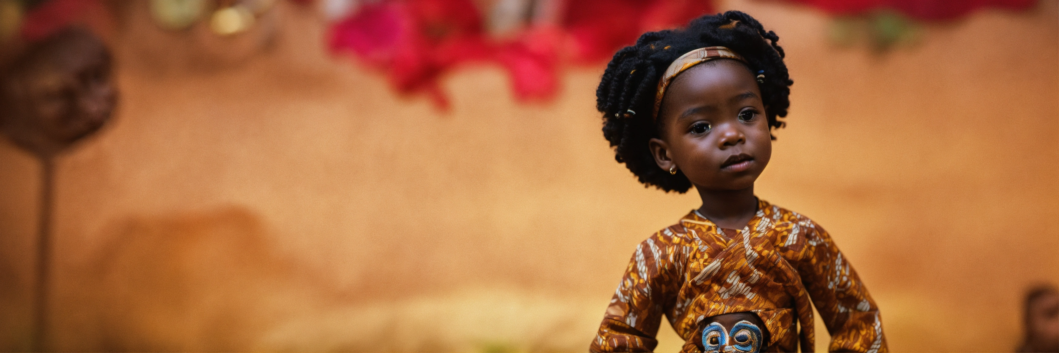 Lexica - Oba, the little African-American boy, holding Mata, his doll ...