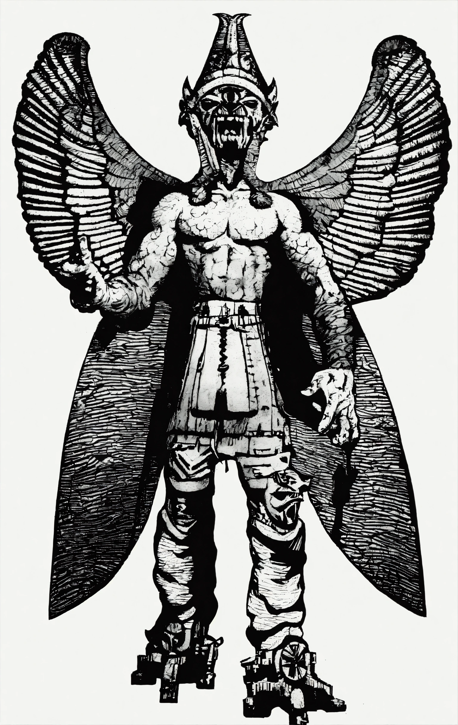 Lexica - Create an illustration by Jacques Tardi featuring Pazuzu the ...