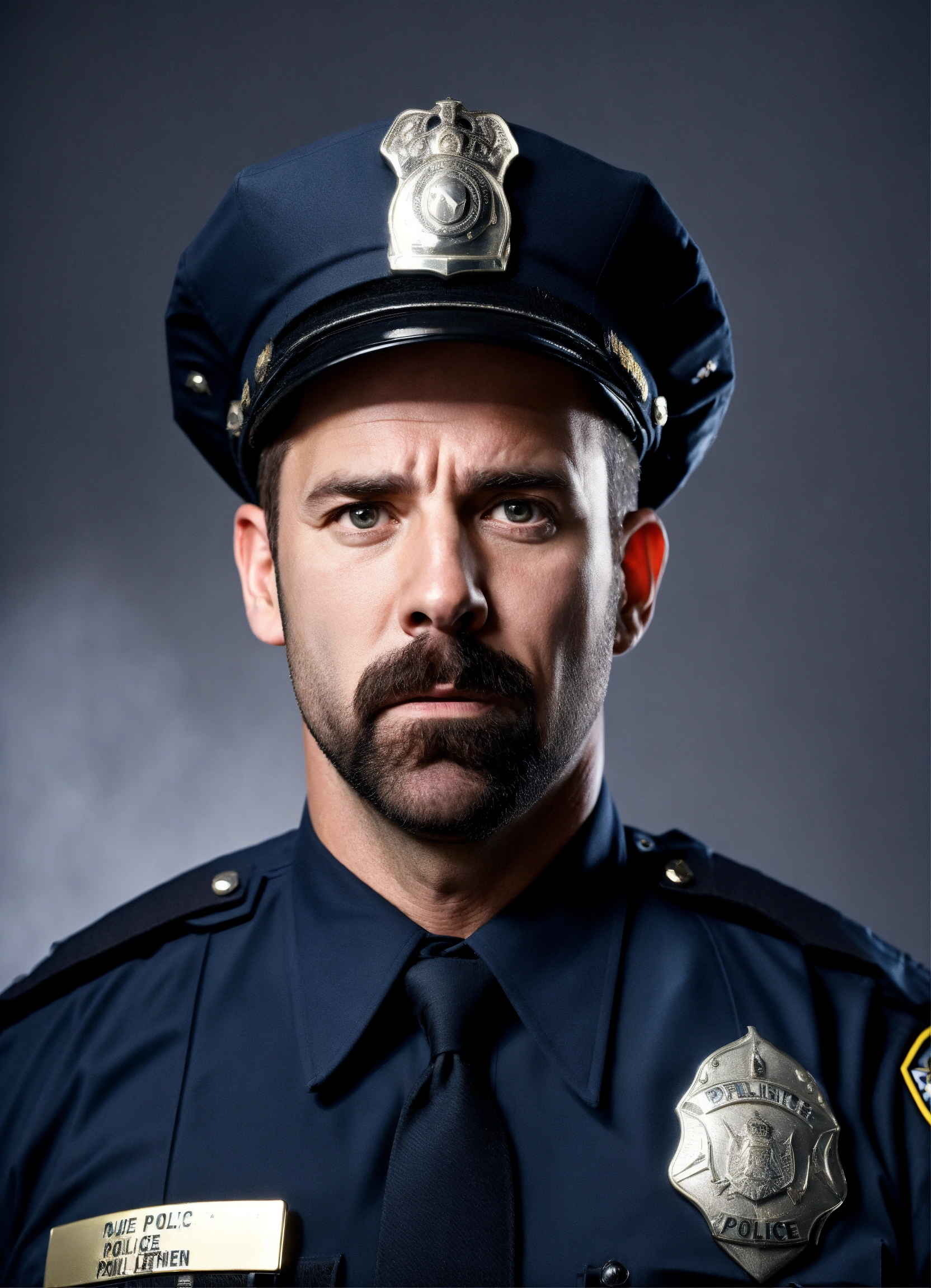 Lexica - Scared random looking unique expressive police officer ...