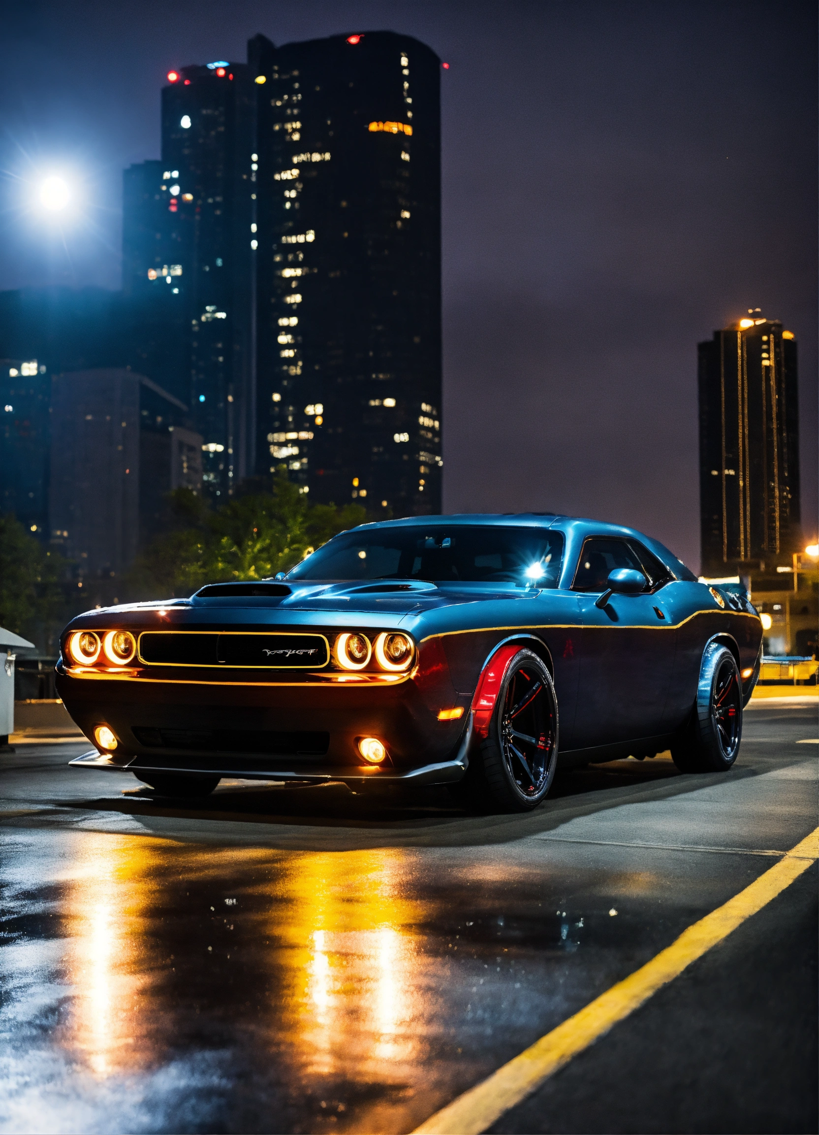 Lexica - Dodge challenger as batmobile batman