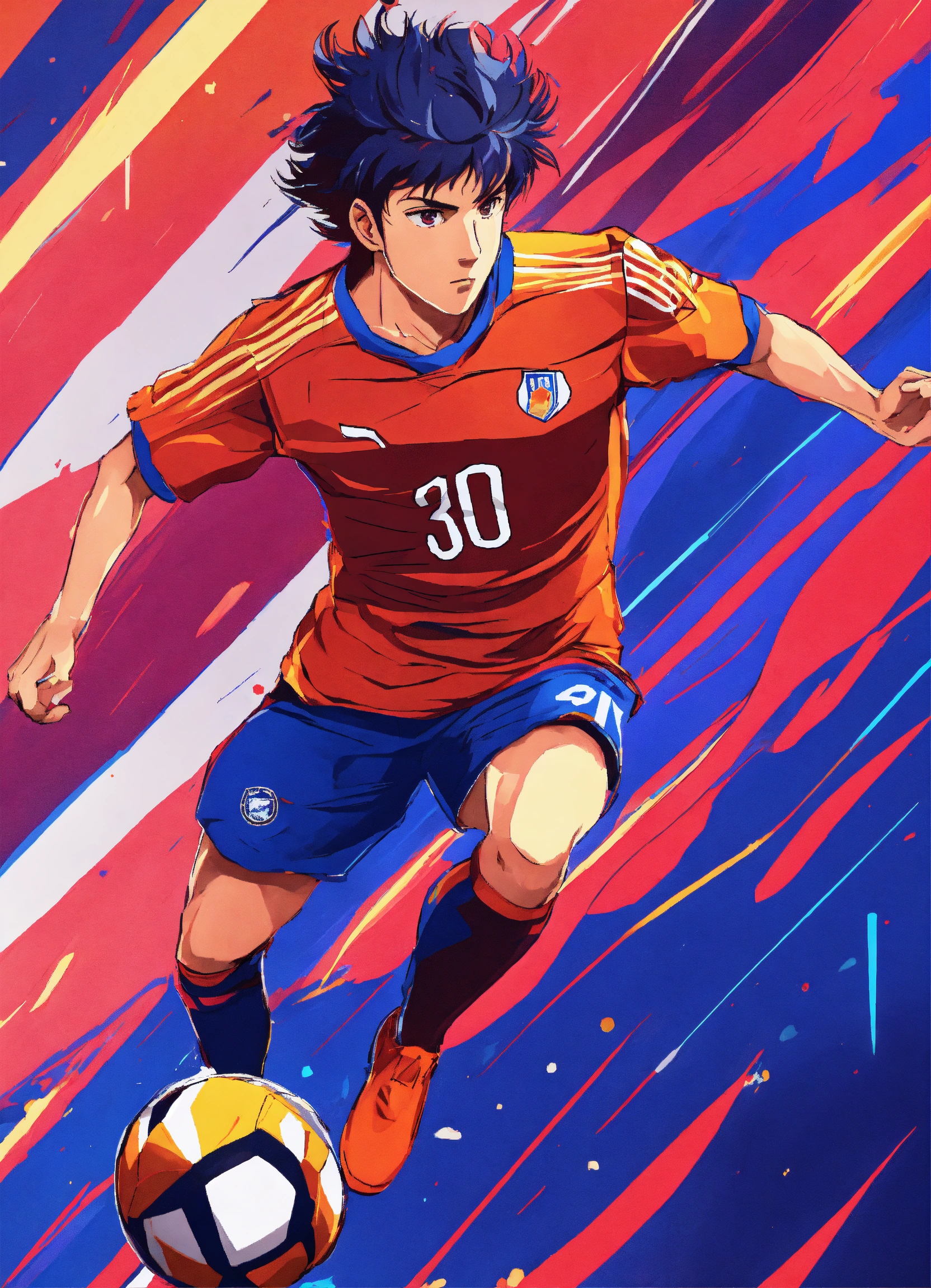 Lexica - Anime style football player in 8k vector quality