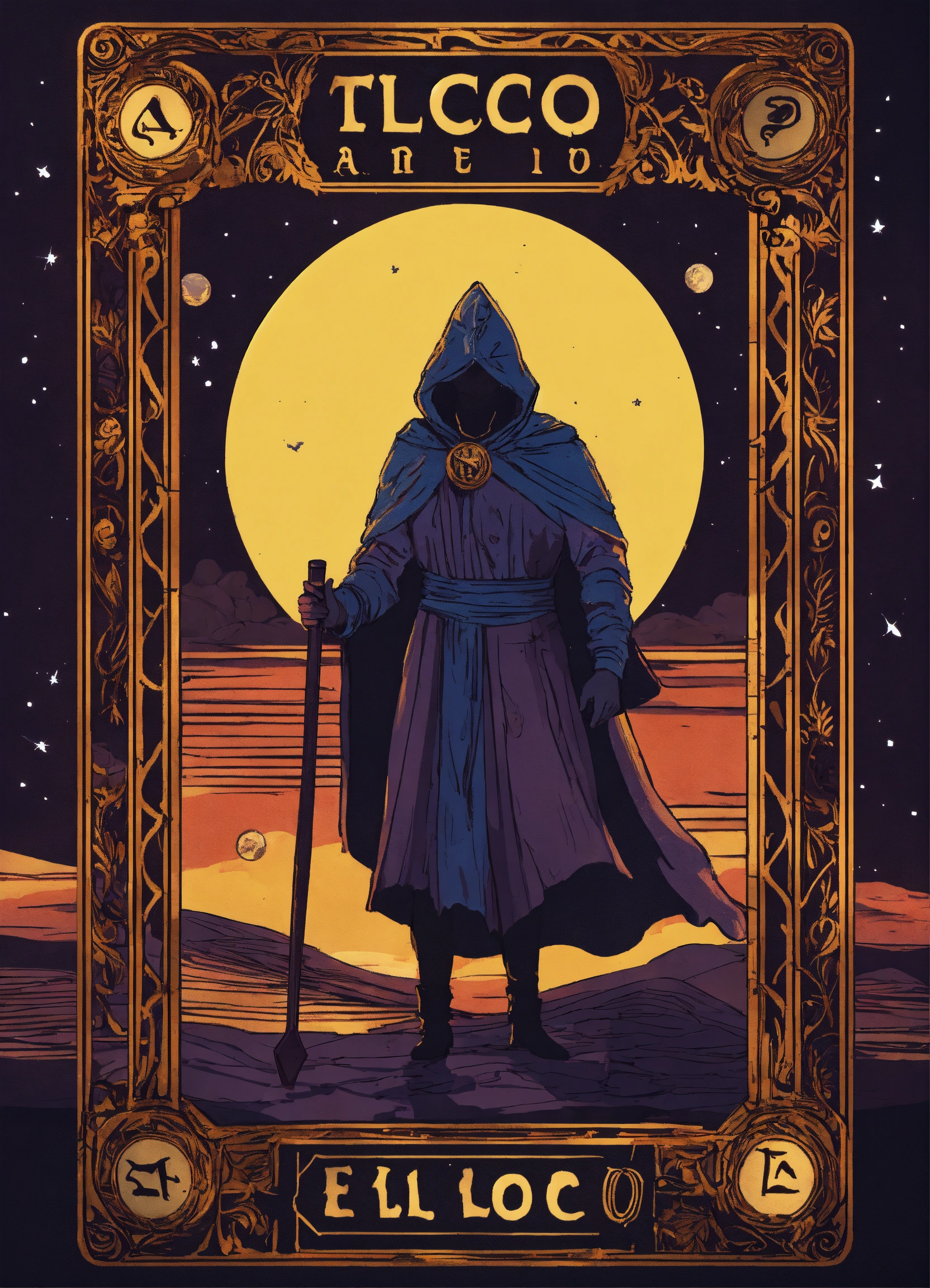 Lexica - Create me a tarot card number 0 called 'EL LOCO', for ...