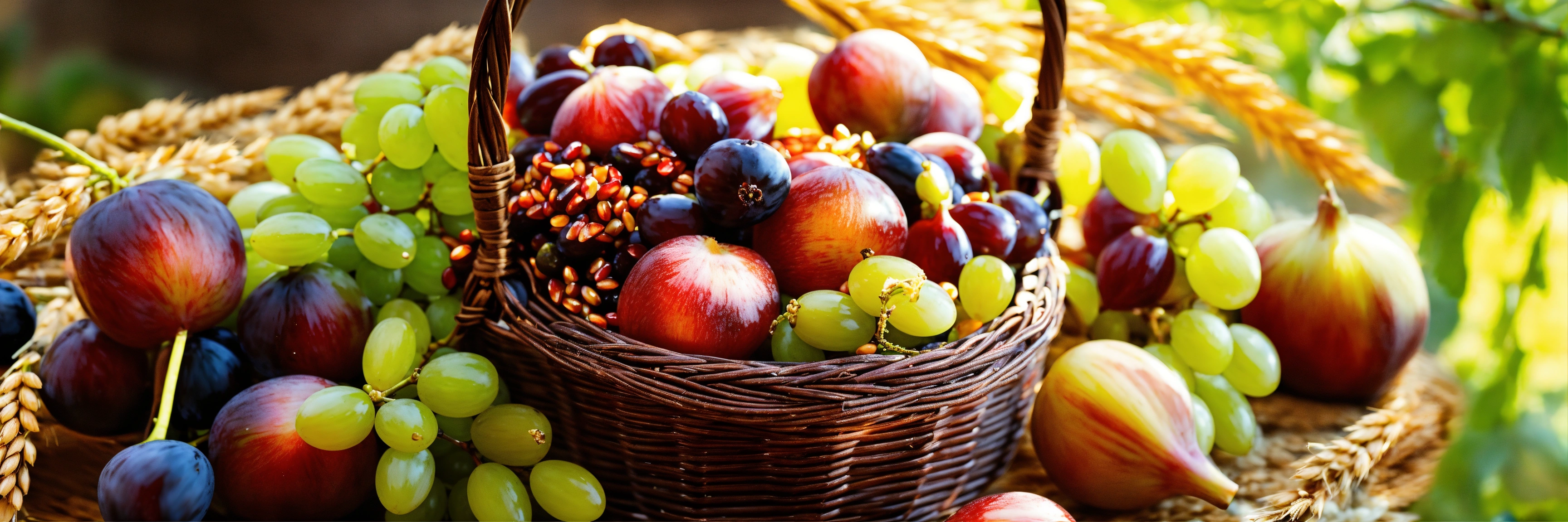 Lexica - A beautiful basket inside Grapes, dates, olives, beautiful ...