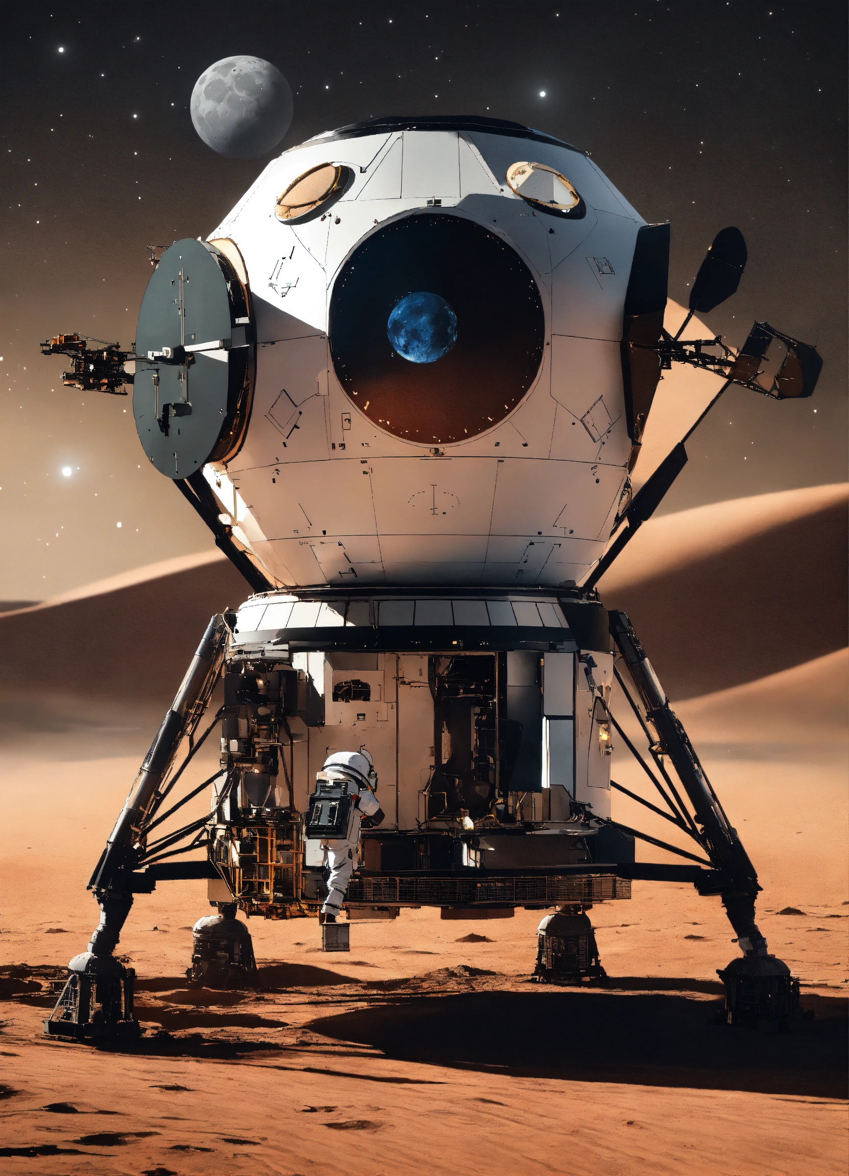 Lexica - A small moon lander with similar aesthetics to the space ...