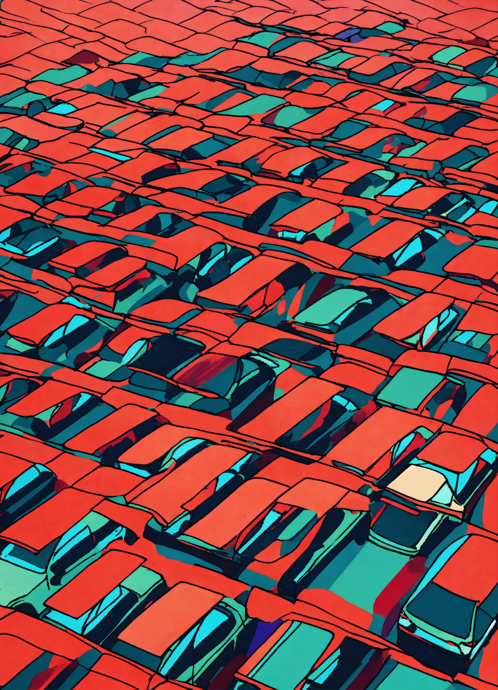 Lexica - Driving a car in gridlock, but the other cars are swerving out ...