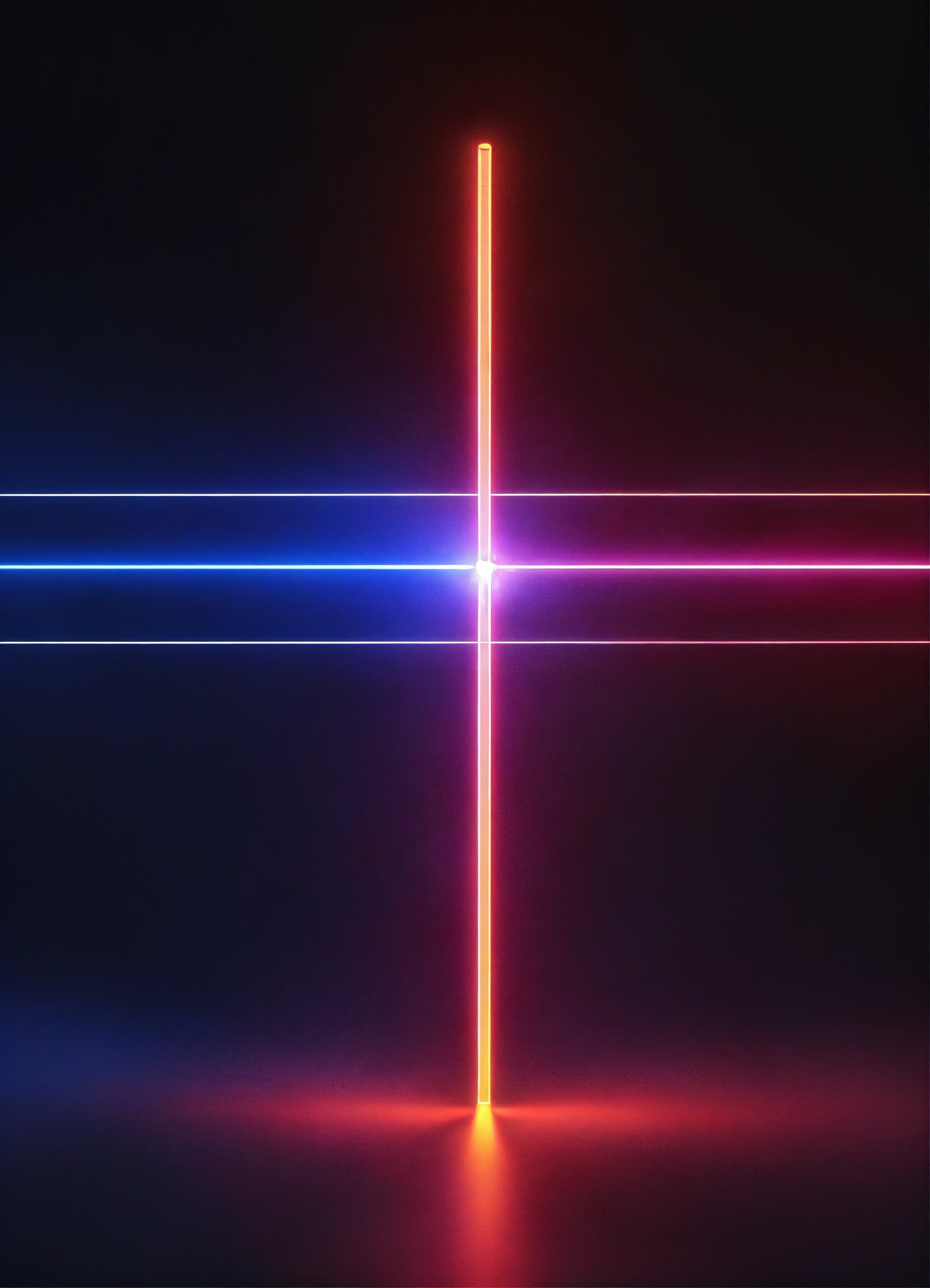 Lexica - Single neon laser beam, pointing downward left angle,solid ...