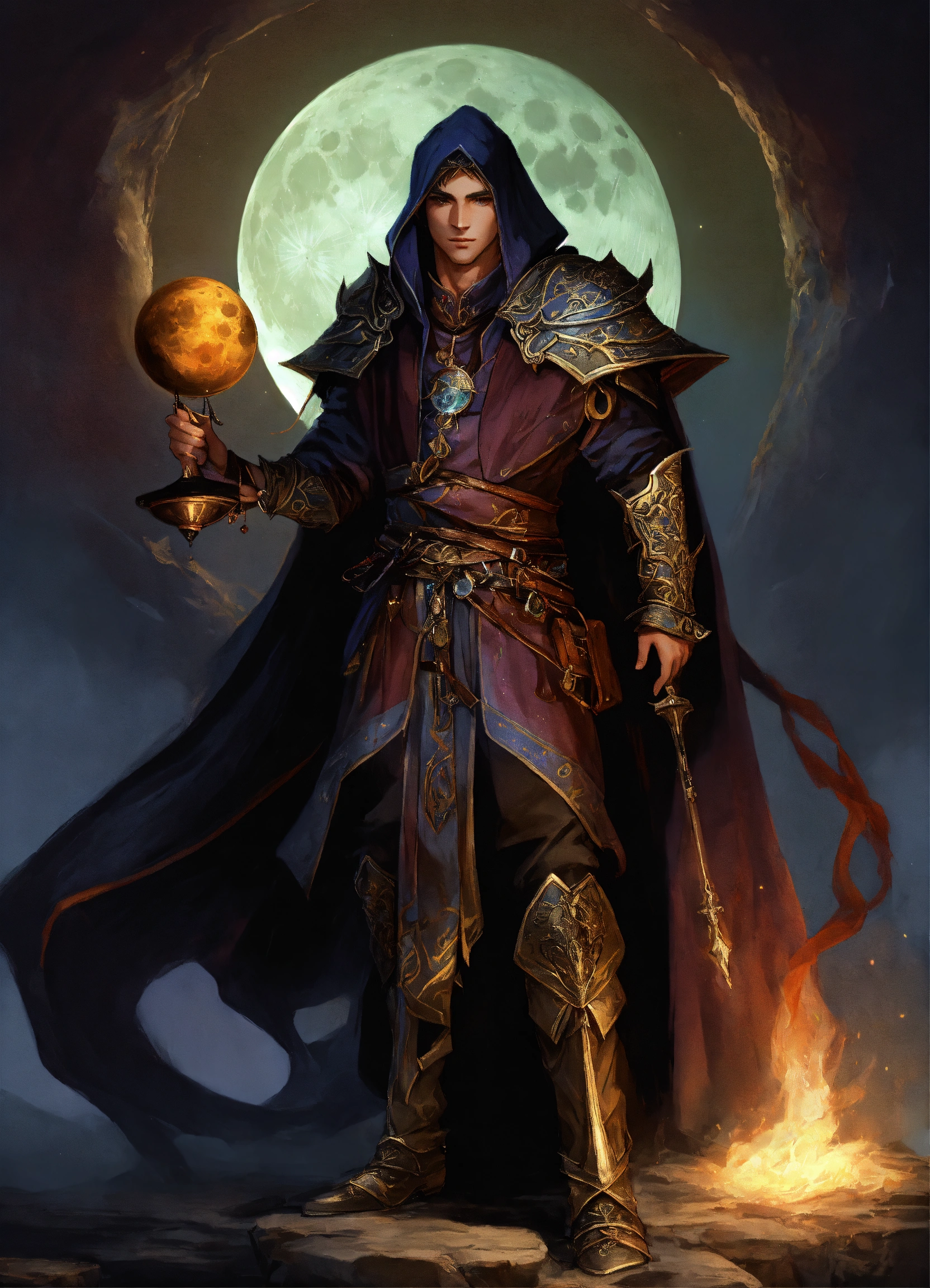Lexica - A Sylvanesti half-elf male lunar sorcerer of DragonLance with ...