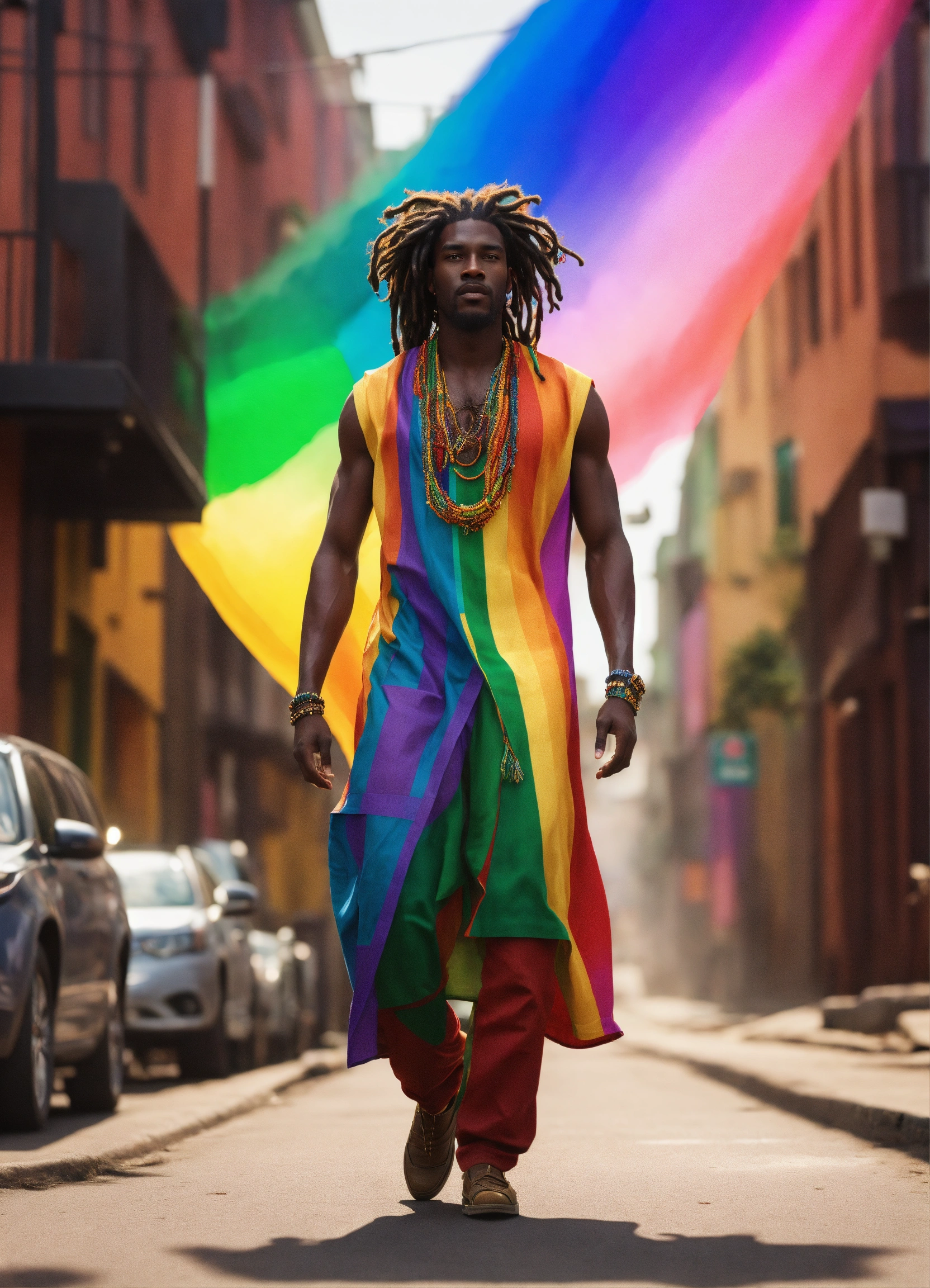 Lexica - Black man with the blackest skin on the color spectrum, his ...