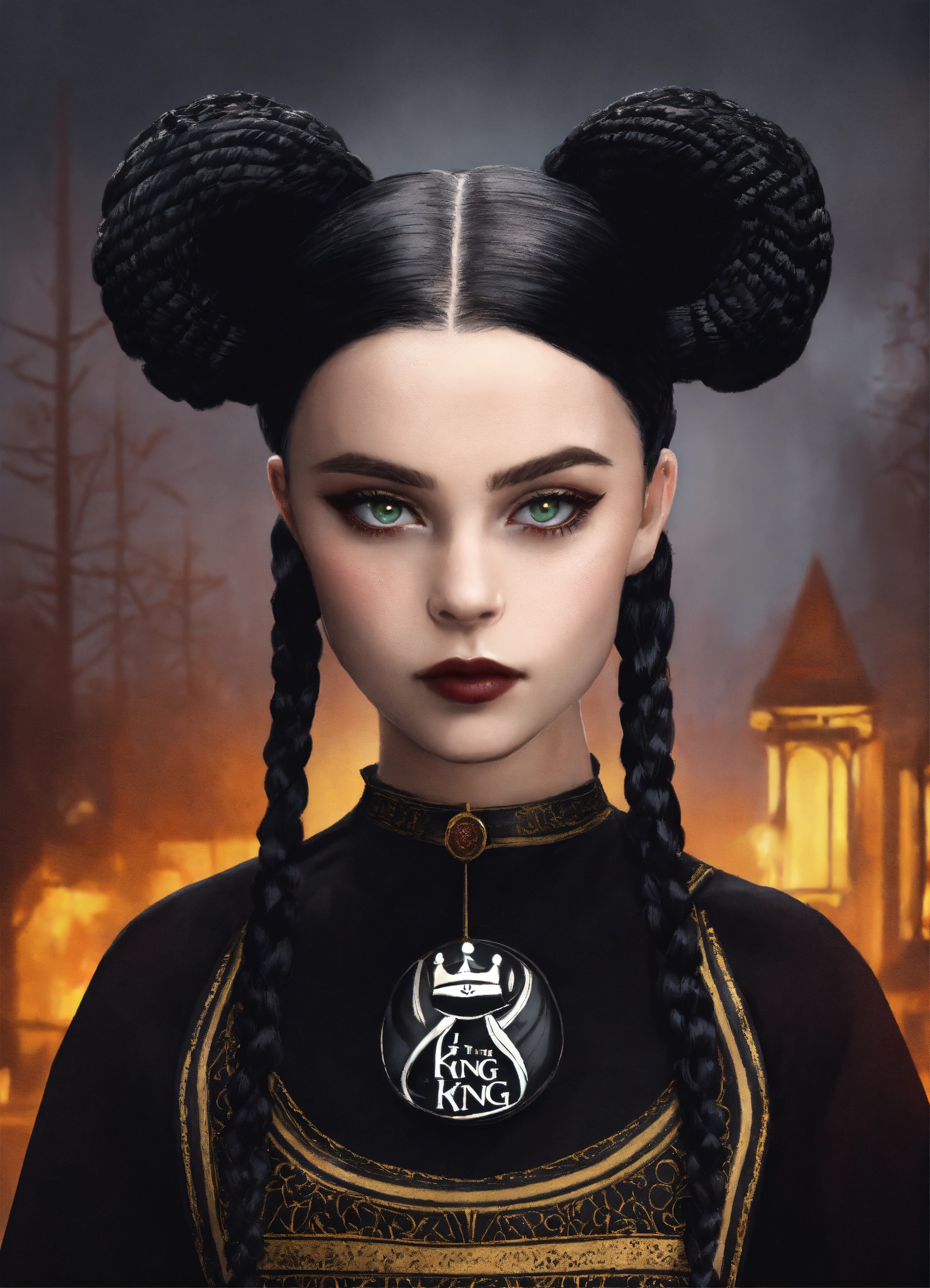 Lexica - The king Burger King as Wednesday Addams girl as a logo with ...