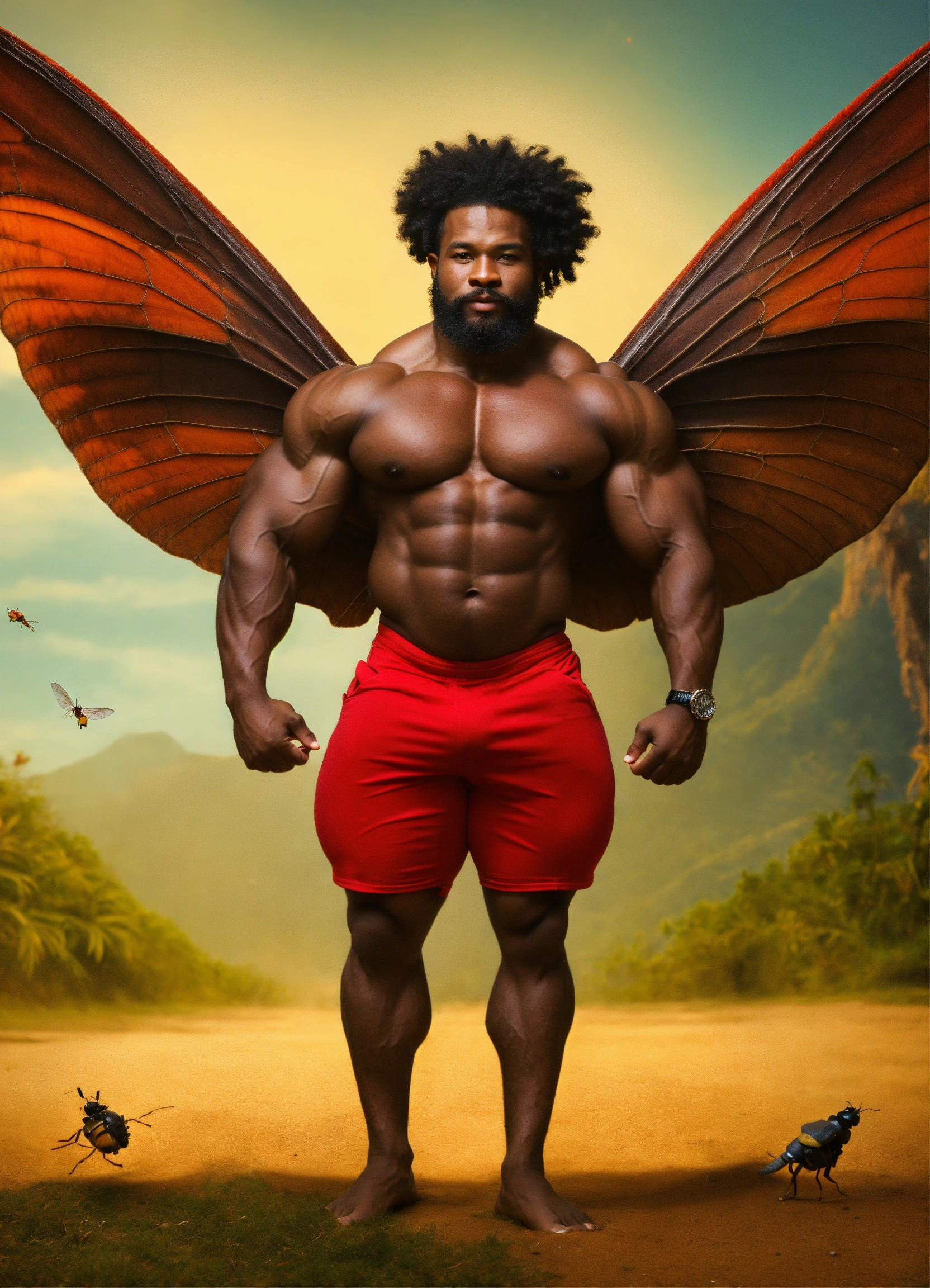 Lexica - Shrunk tiny bug size old Haitian bodybuilder tooth fairy kali ...