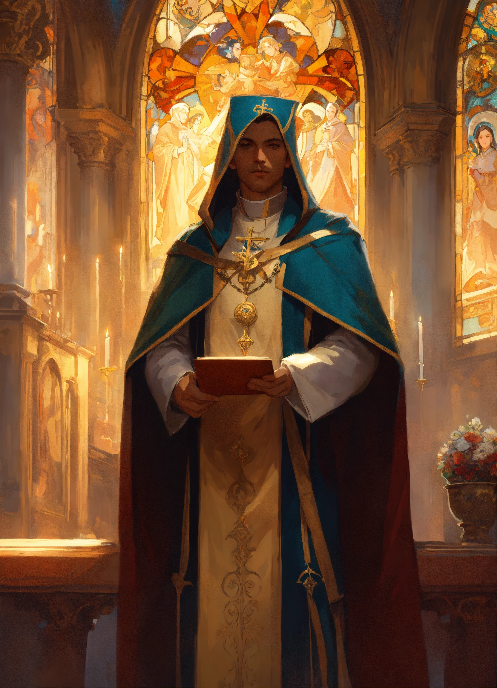 Lexica - Priest Medieval in church art by artgerm and greg rutkowski ...