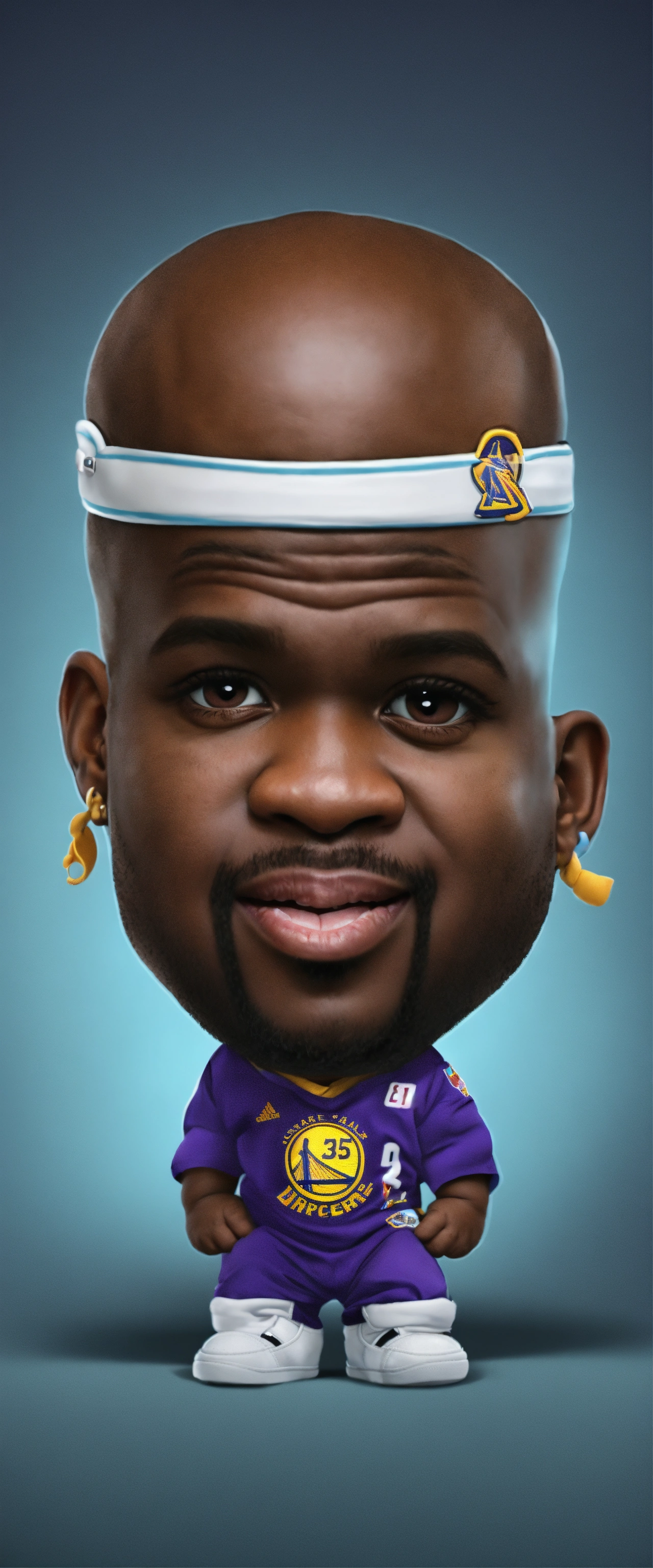 Lexica - Shaquille O'Neal as a cute baby cartoon, big eyes Ultra realist