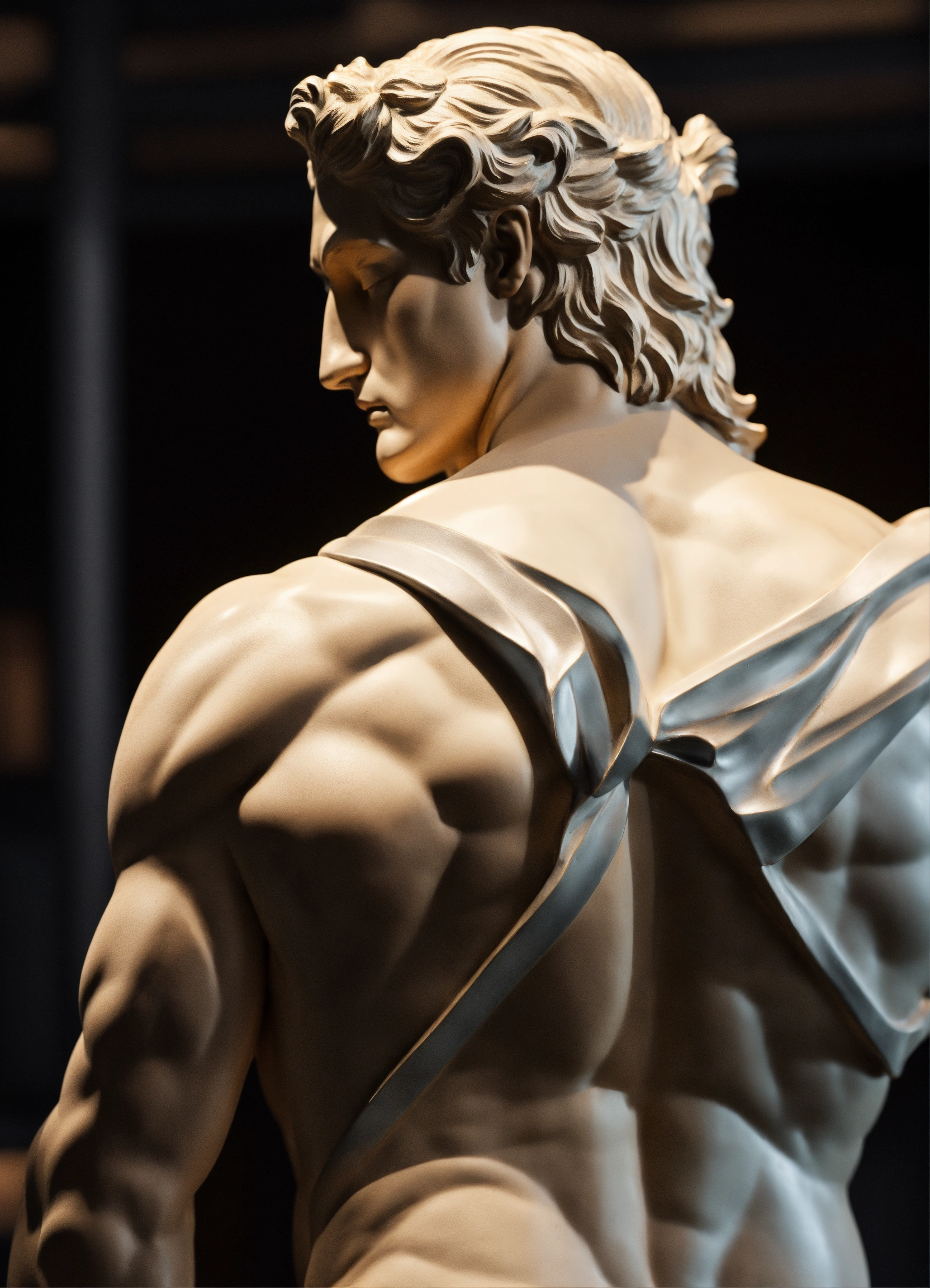 Lexica - Modern muscular greek god statue with middelparting hair with ...