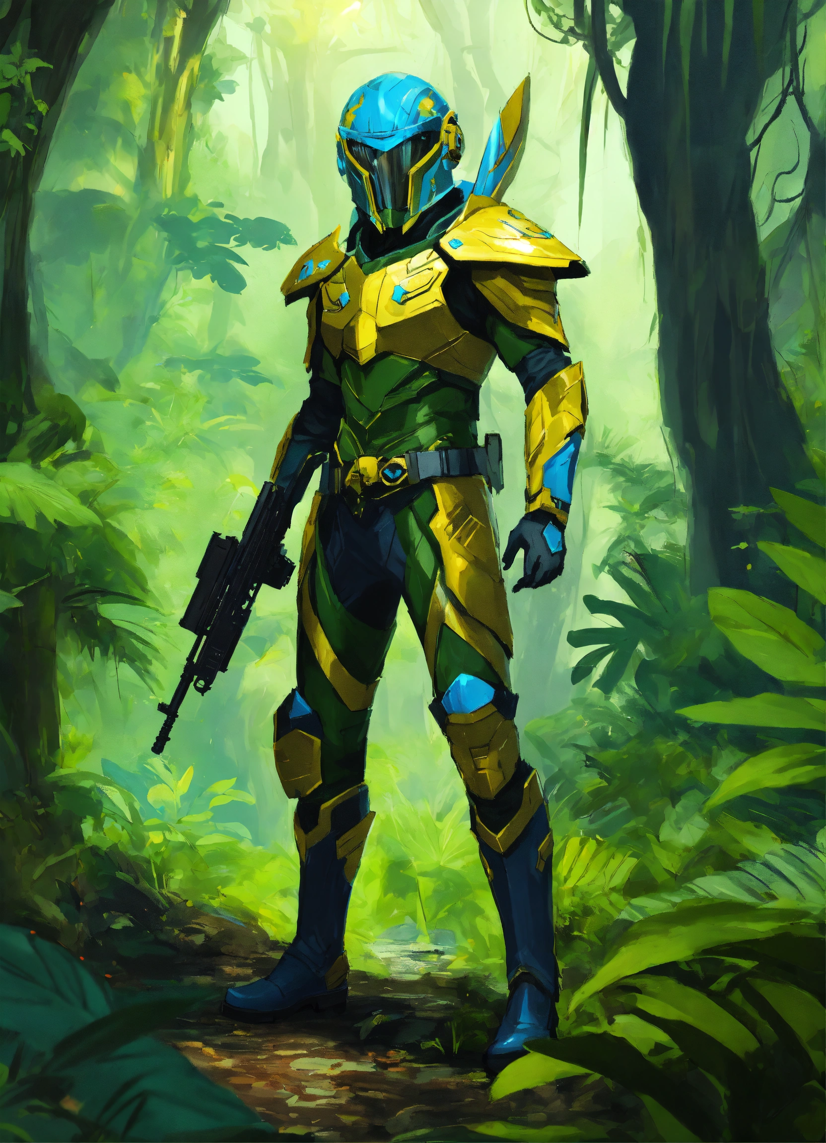 Lexica - Epic drawing of a full body of a high elf sci fi soldier ...