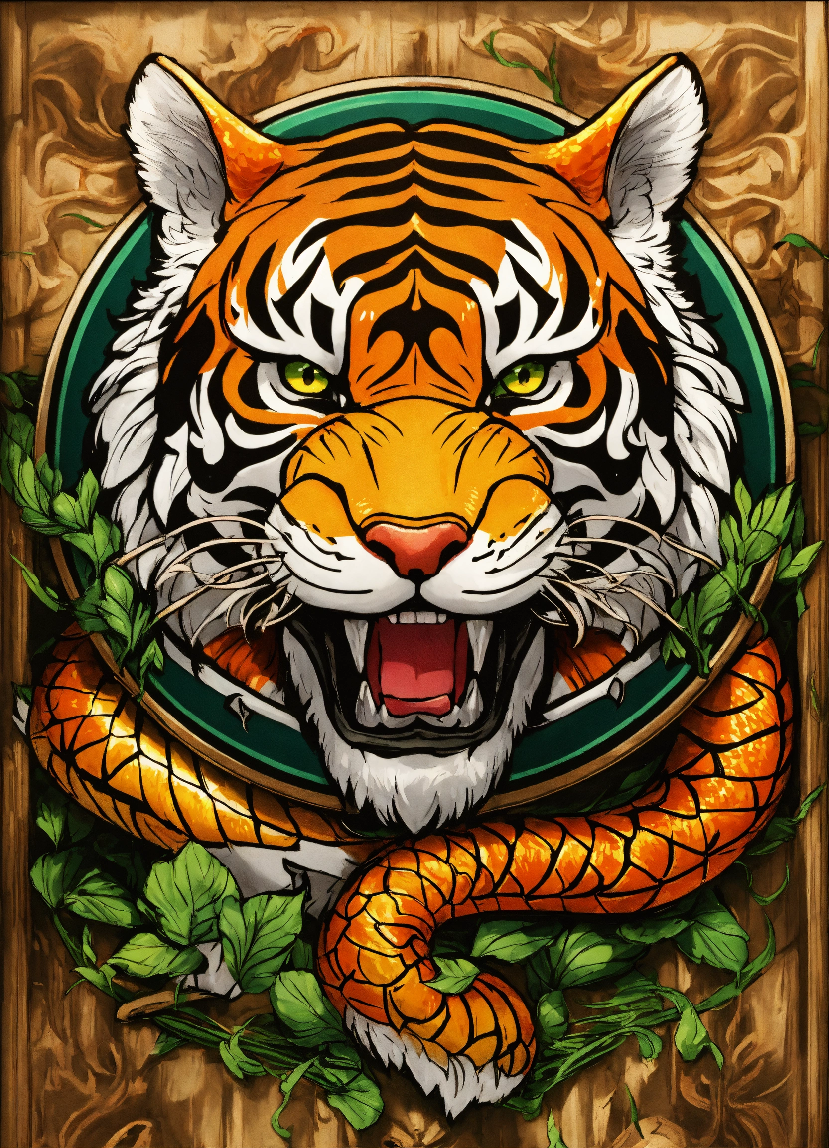 Lexica - GamerTag "RKOTIGRES" emblem, content a fierce tiger and a ...