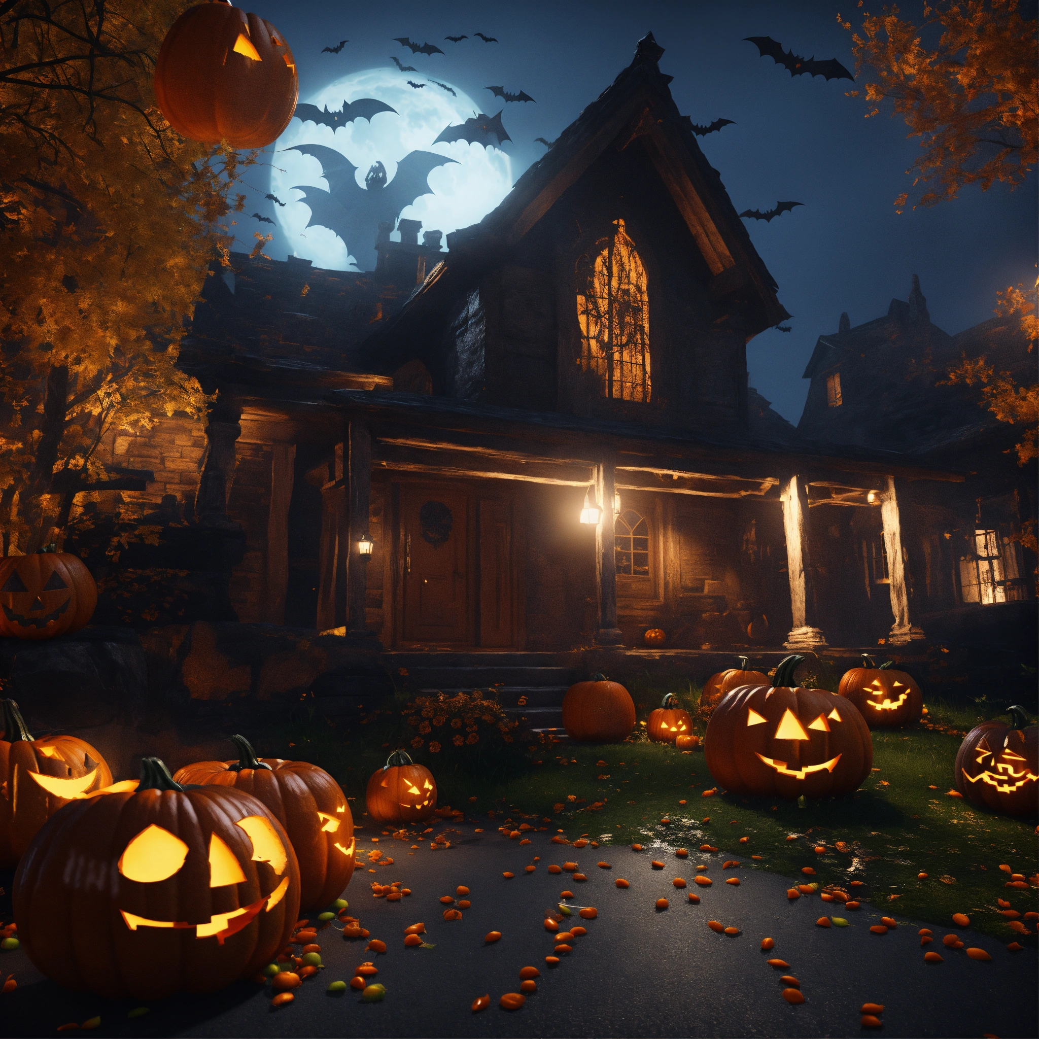 Lexica - Halloween, unreal engine render, 8k