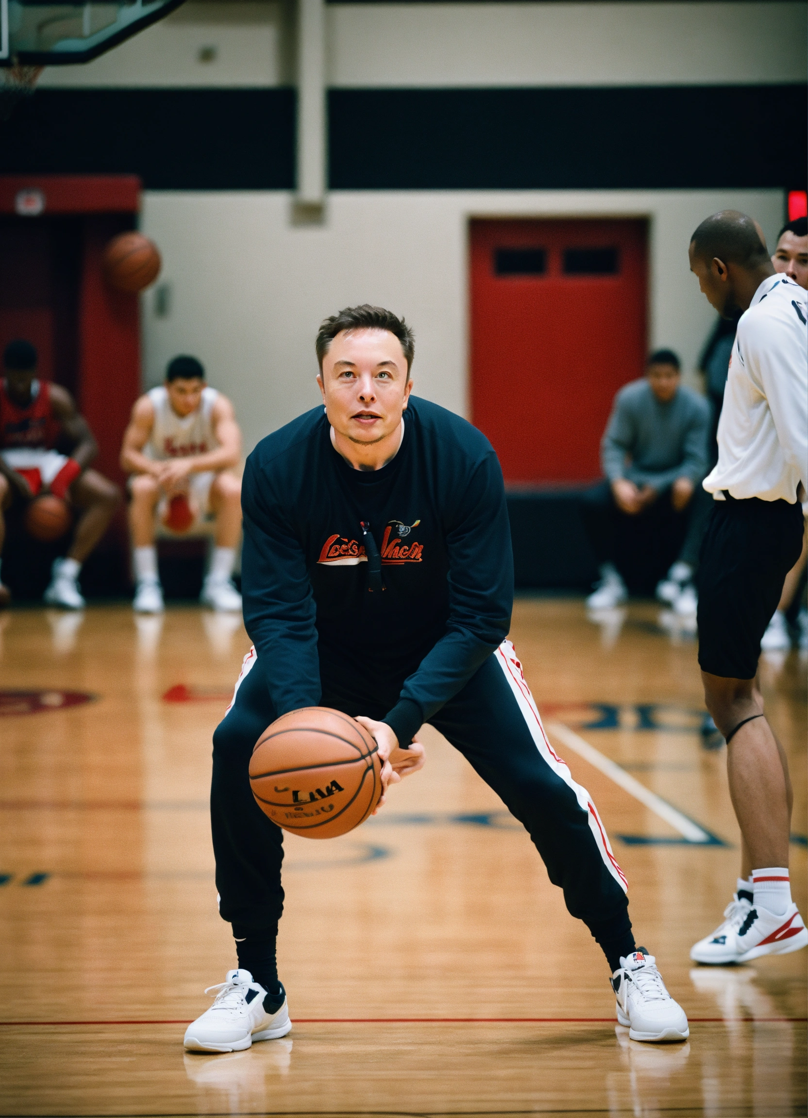 Lexica - Elon Musk playing basketball, sports photography, leica ...
