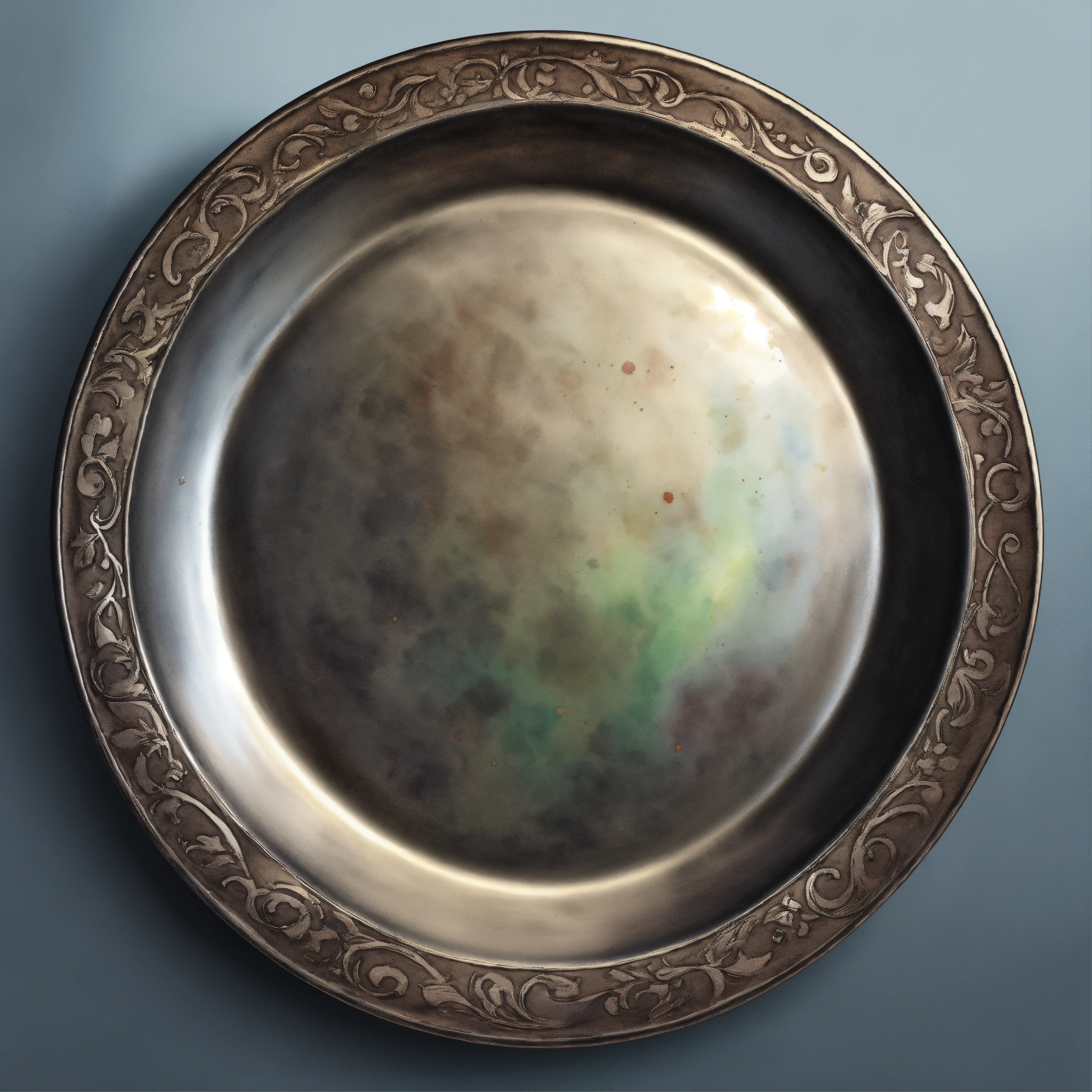 Lexica - Simple empty Pewter plate of a poor person, item image, game ...