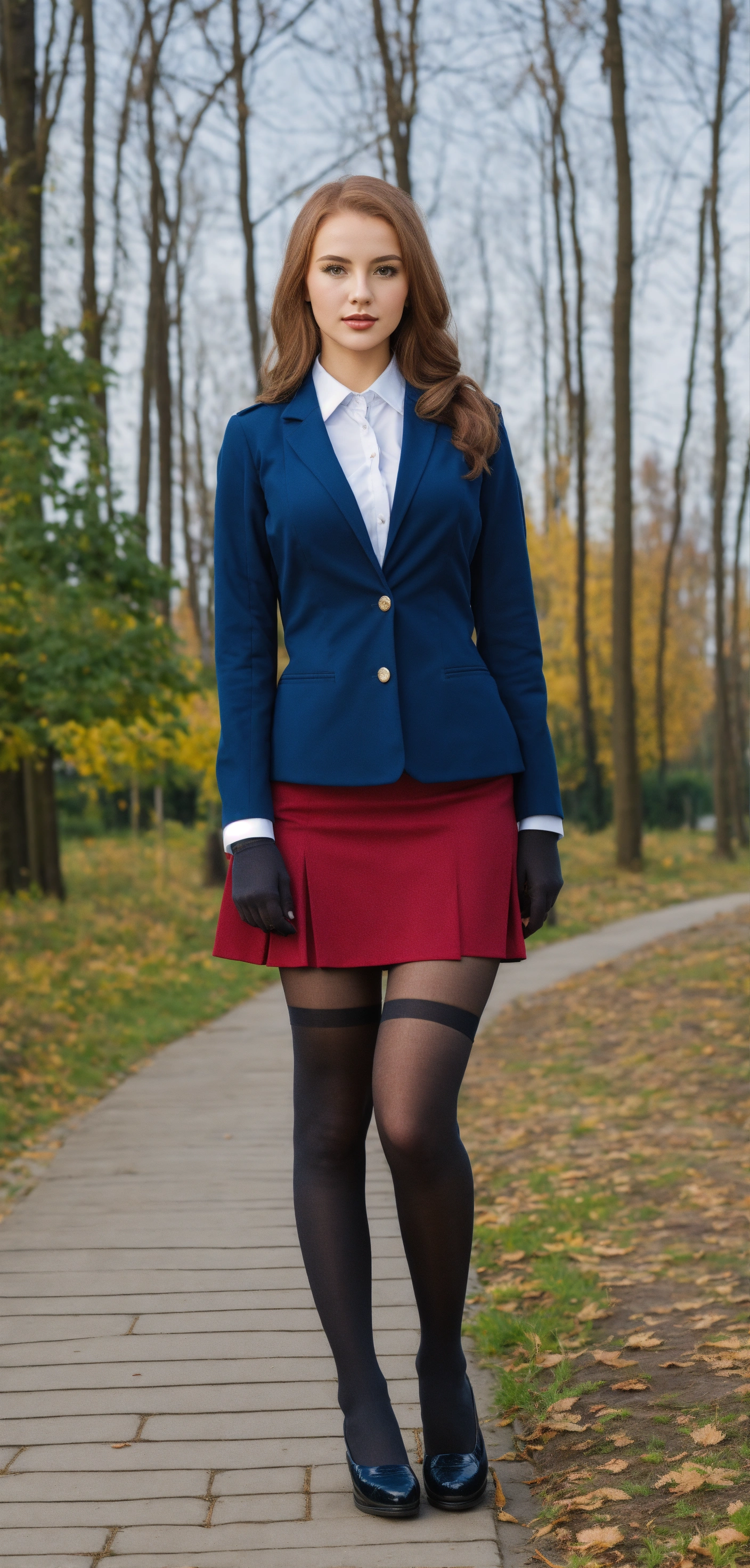 Lexica - Confident career woman in uniform, private school uniform ...