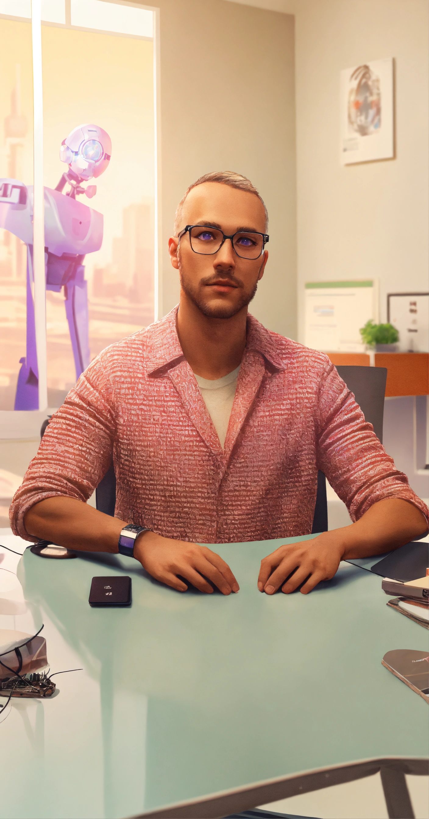 Lexica - Transform the given face into a half-human, half-ai hybrid ...