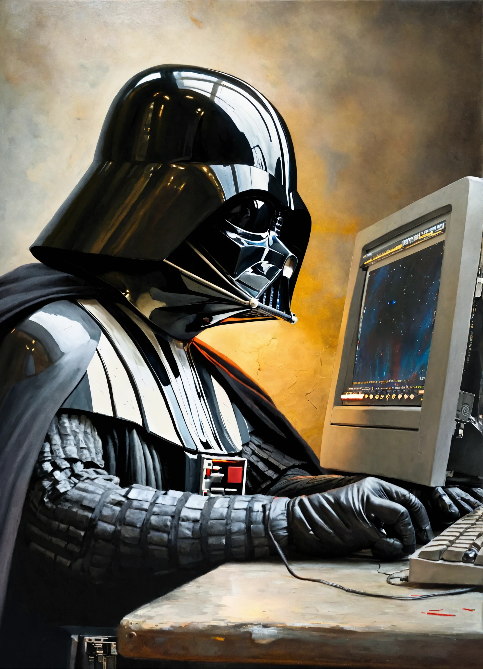 Lexica - Darth Vader at the computer