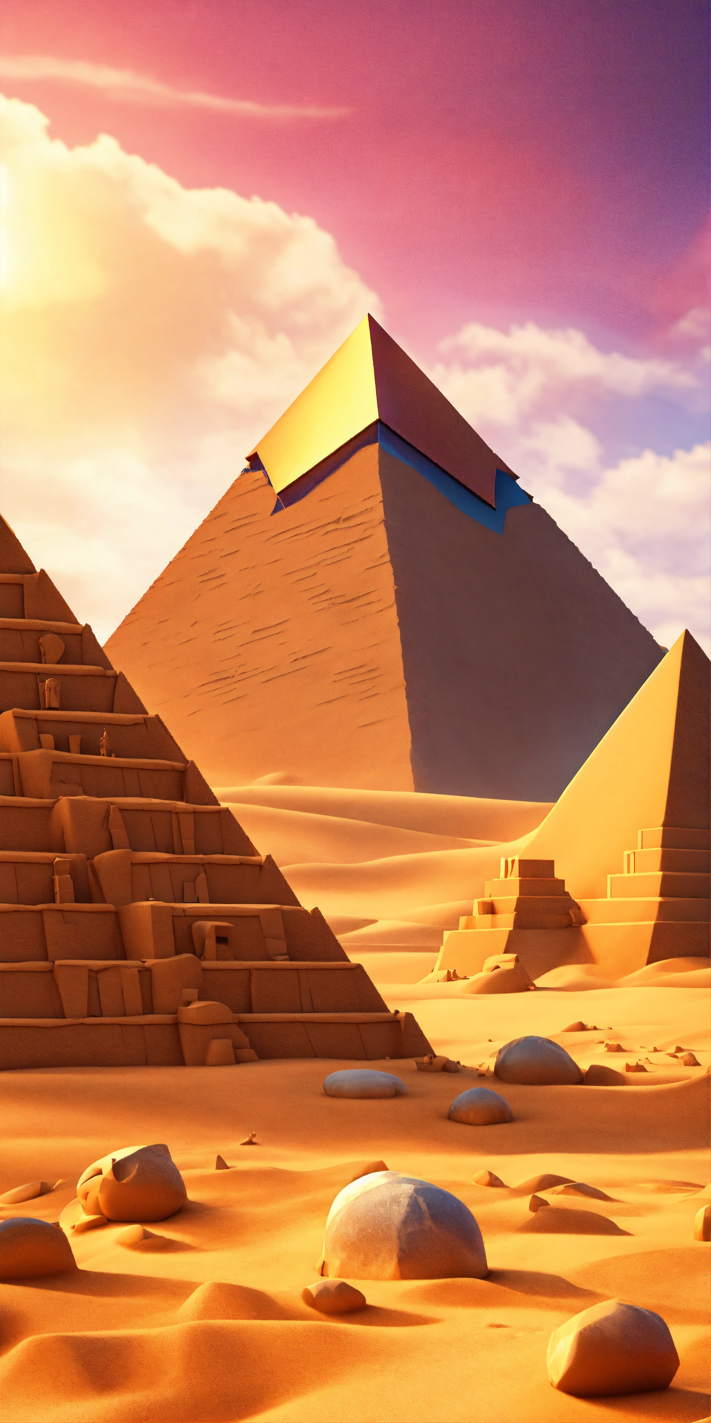 Lexica - Pyramides of Egypt background ,realistic, vivid colors octane ...