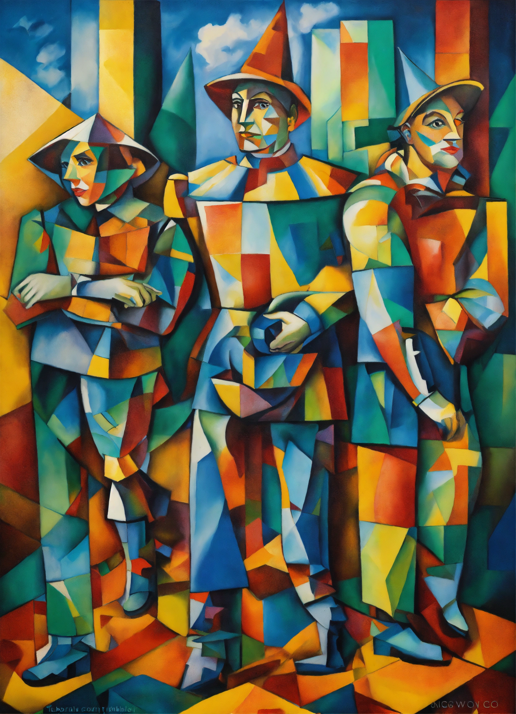 Lexica - Painting "The Wizard of Oz", a colorful Cubist painting in the ...